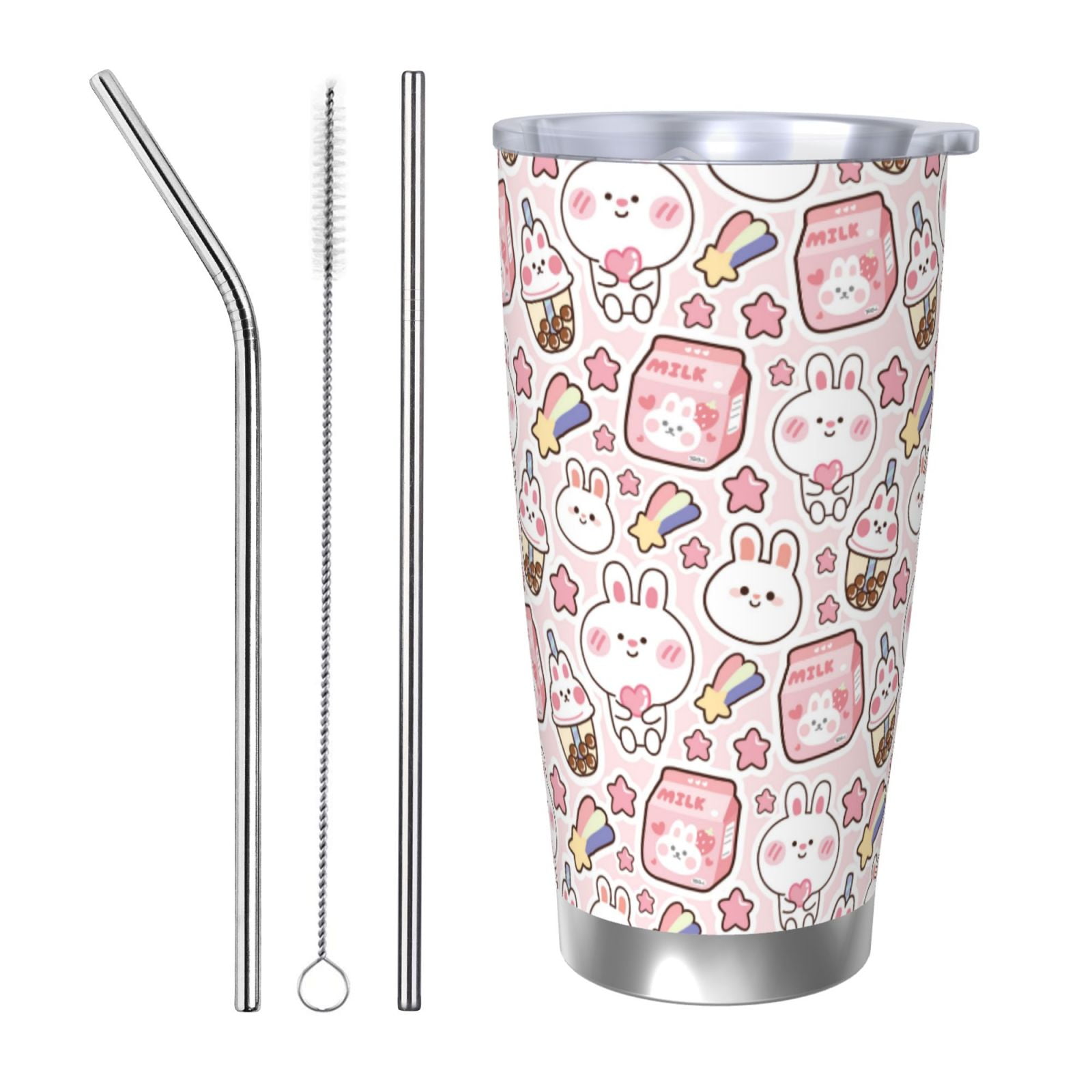Gaeub Cute Rabbit Print 20-Ounce Stainless Steel Car Cup,Tumblers Cups ...