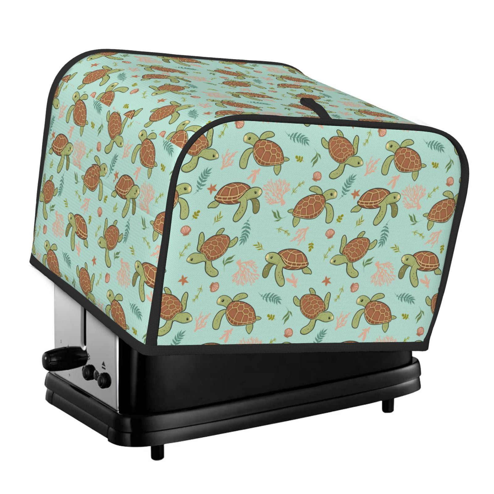 Gaeub Cute Sea Turtles Print 4 Slice Toaster Cover,Bread Machine Cover ...
