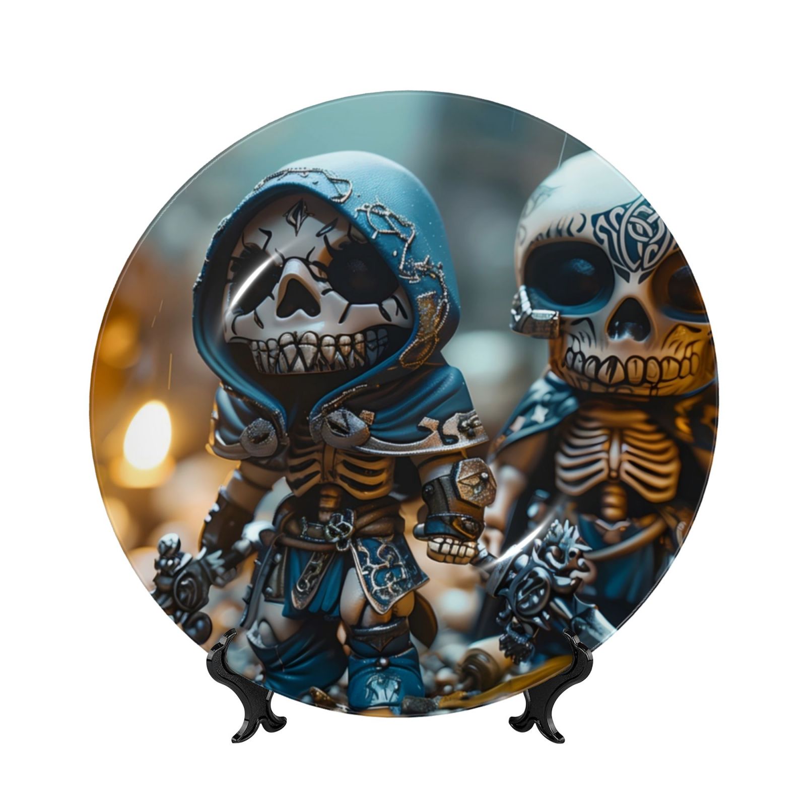 Gaeub Cute Skeletons Figurines Print Ceramic Plate,Dinner Plates,Bone ...