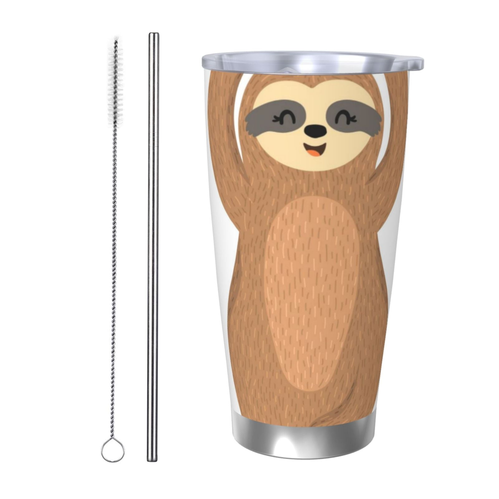 Gaeub Cute Sloth In Yoga Pose Tree Print 20-Ounce Stainless Steel Car ...