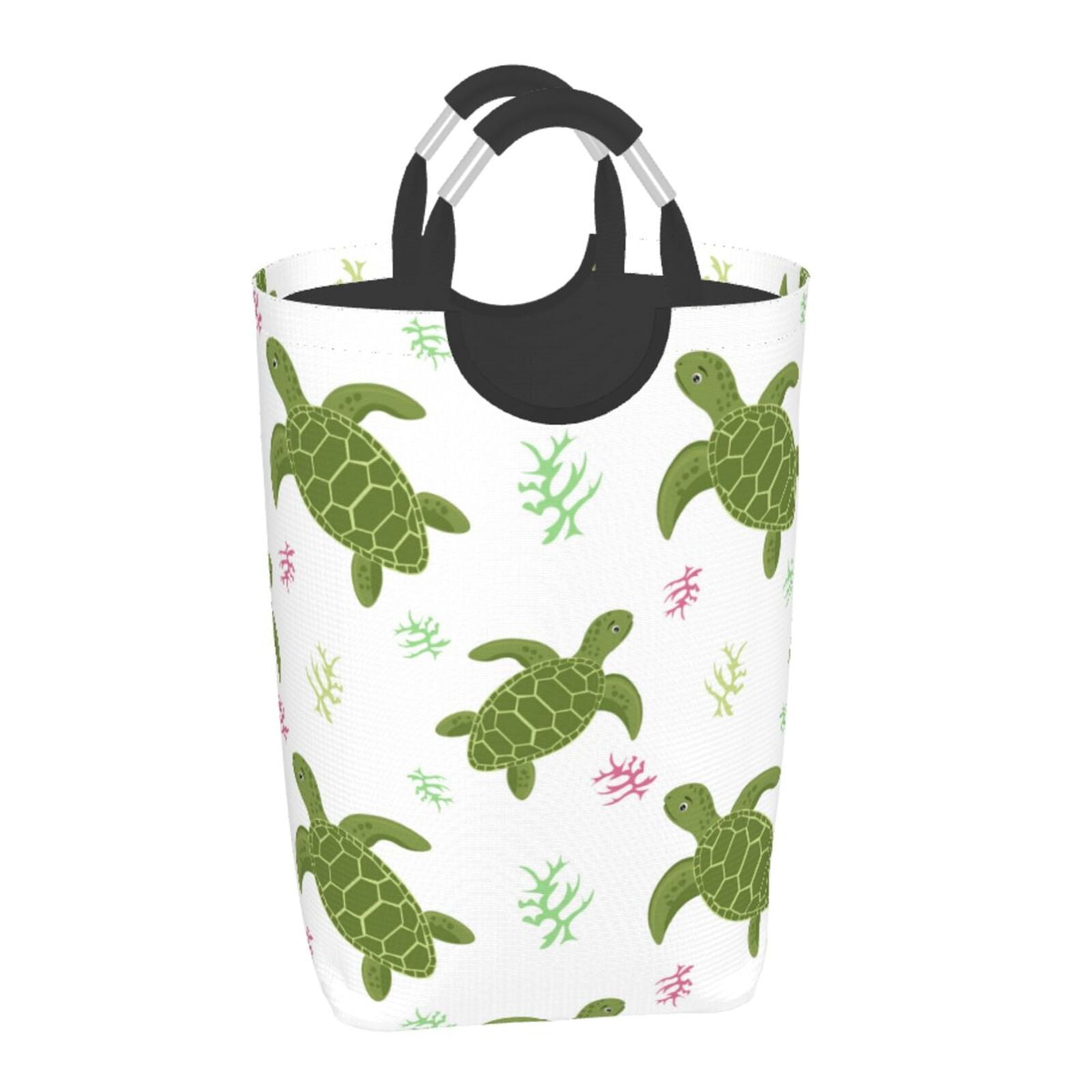 Gaeub Cute Turtle Print 50L Large Laundry Hampers with Handles ...