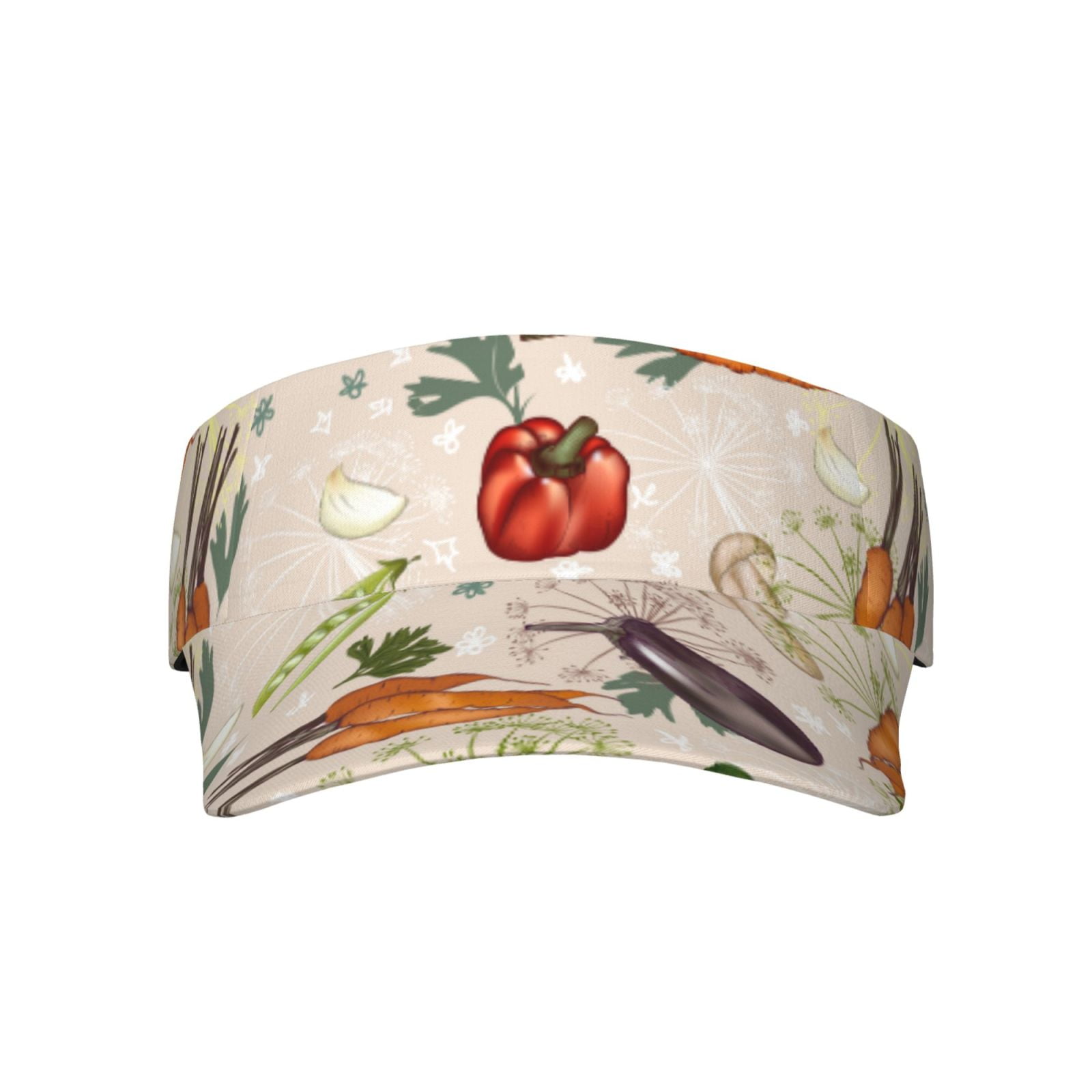 Gaeub Cute Vegetables Sun Visor Hats with Empty Top and Adjustable, UV ...