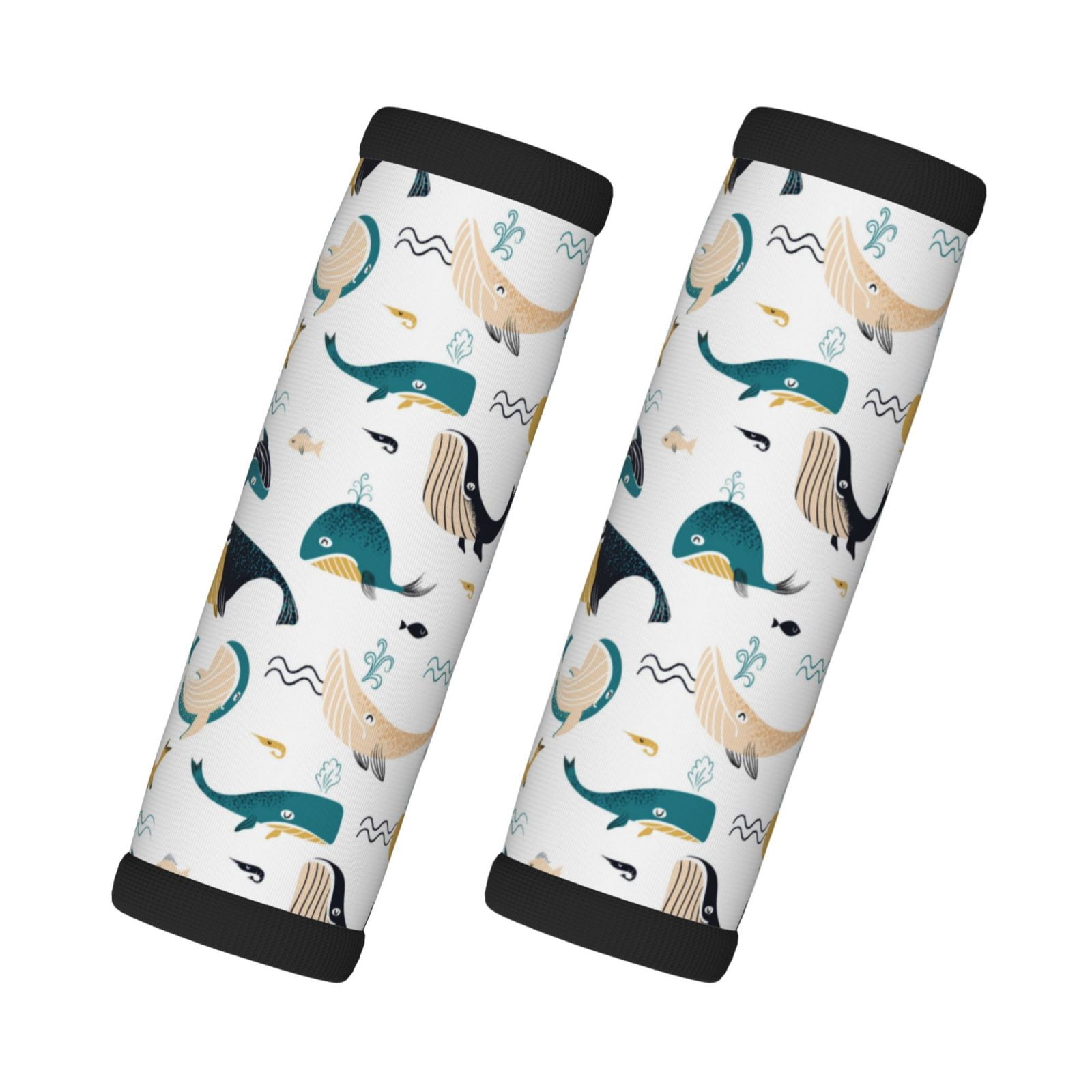 Gaeub Cute Whale Print Luggage Handles Wrap Grips 2 Packs,Handle Covers ...