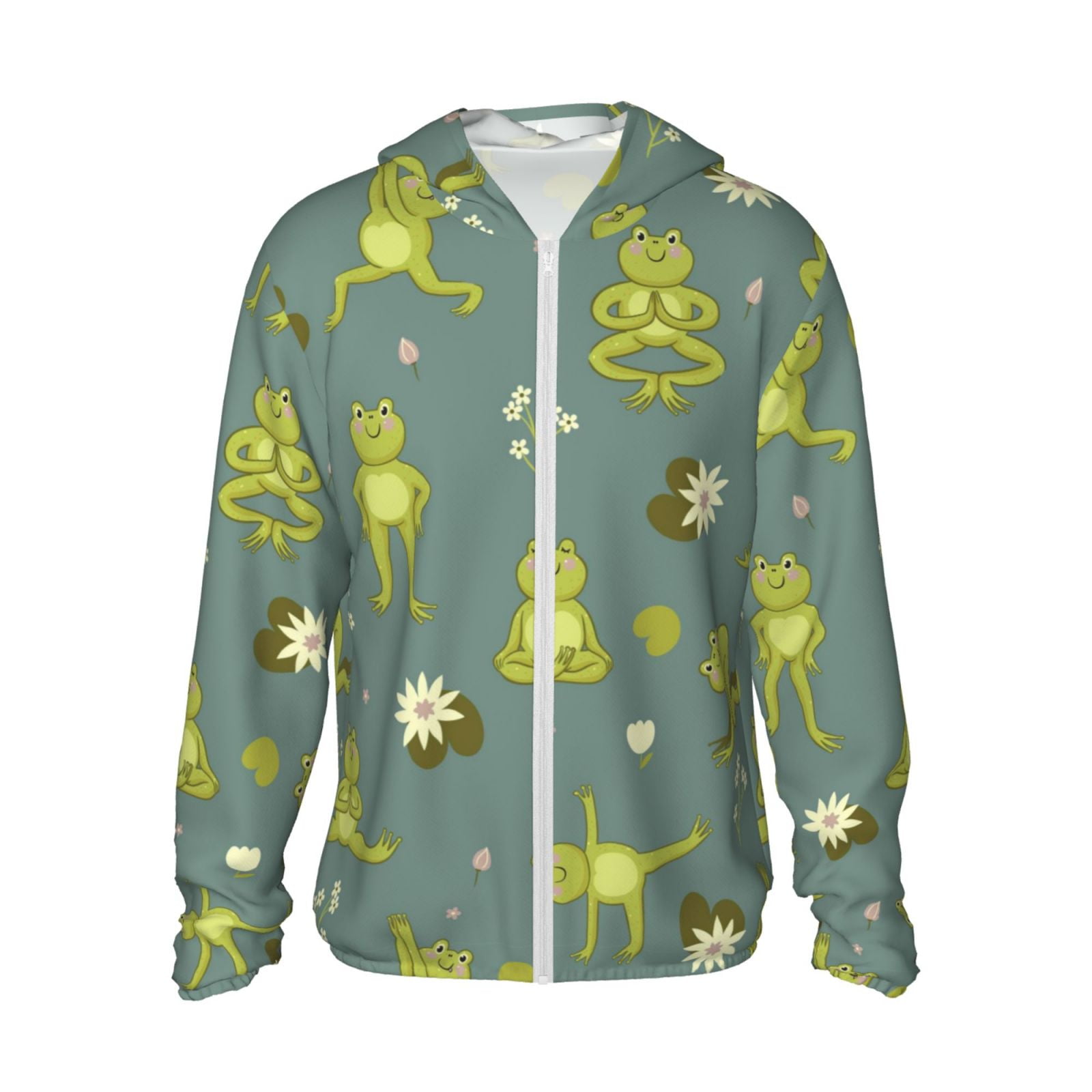 Gaeub Cute Yoga Frogs Men's and Women's UPF 50+ Long-Sleeved Sun ...