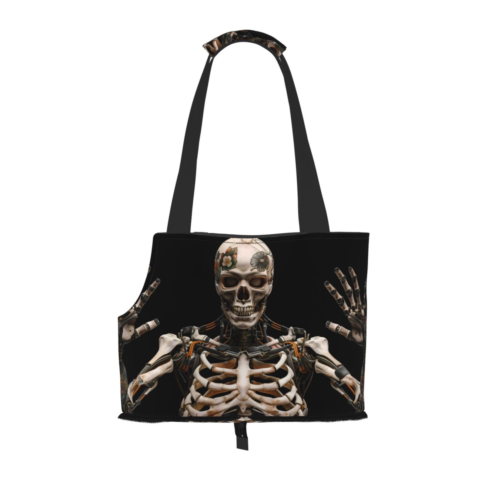 Gaeub Cyber Skeleton With Tattoos Print Purse Carrier with Safety ...