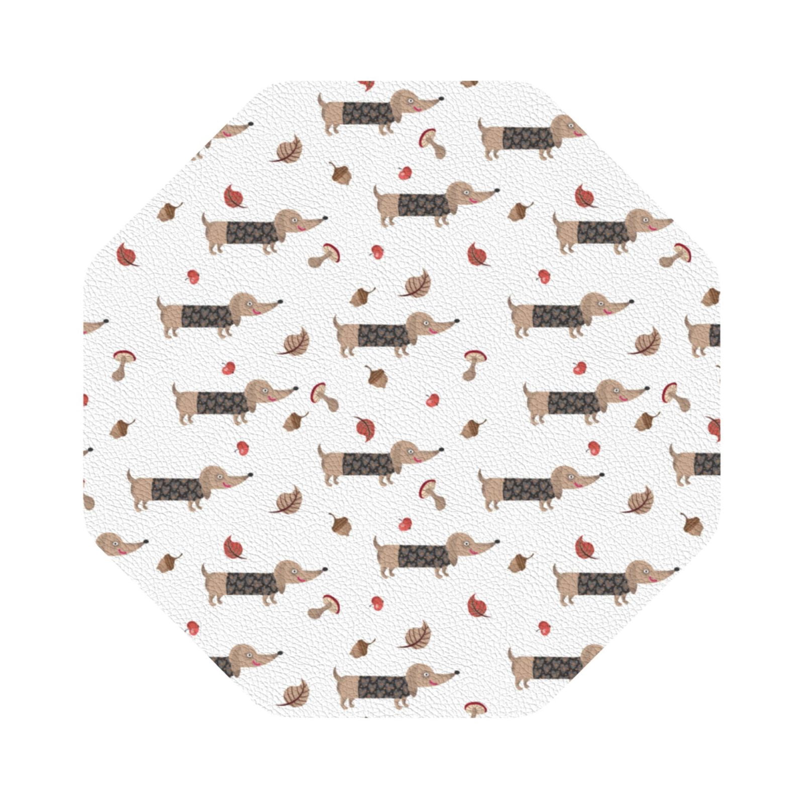 Gaeub Dachshund Dog Print 6 Pcs Leather Coasters for Drinks ,Drink ...