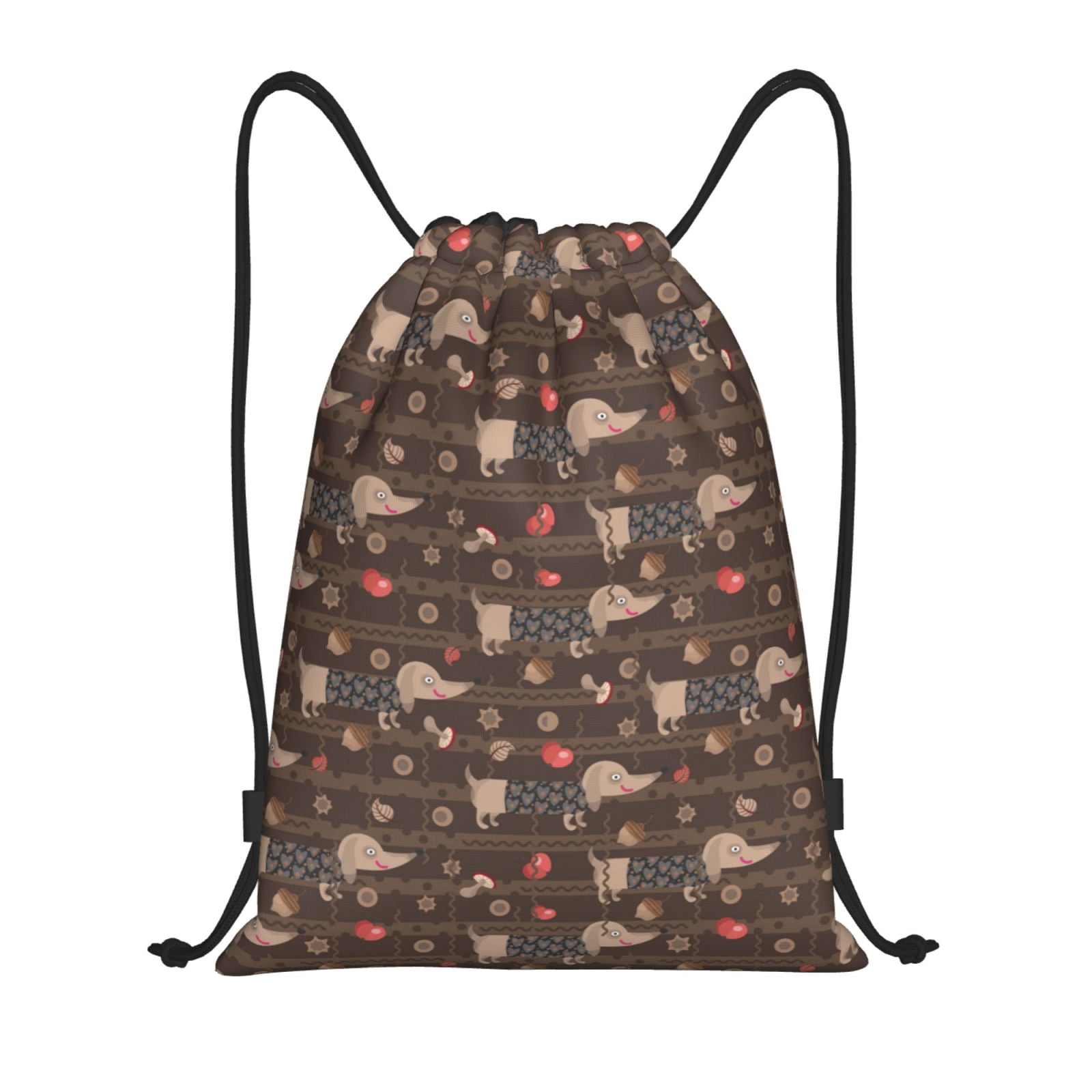 Gaeub Dachshund Dog Puppy Drawstring Backpack Bag Sport Gym Sackpack ...