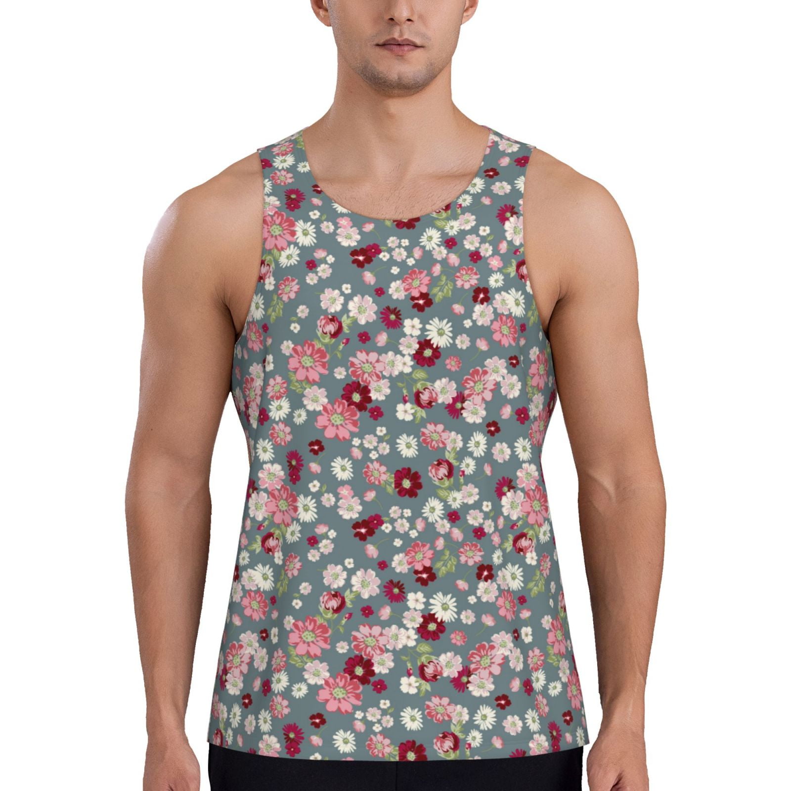Gaeub Daisies Flowers Men's Athletic Tank Top, Workout Sleeveless ...