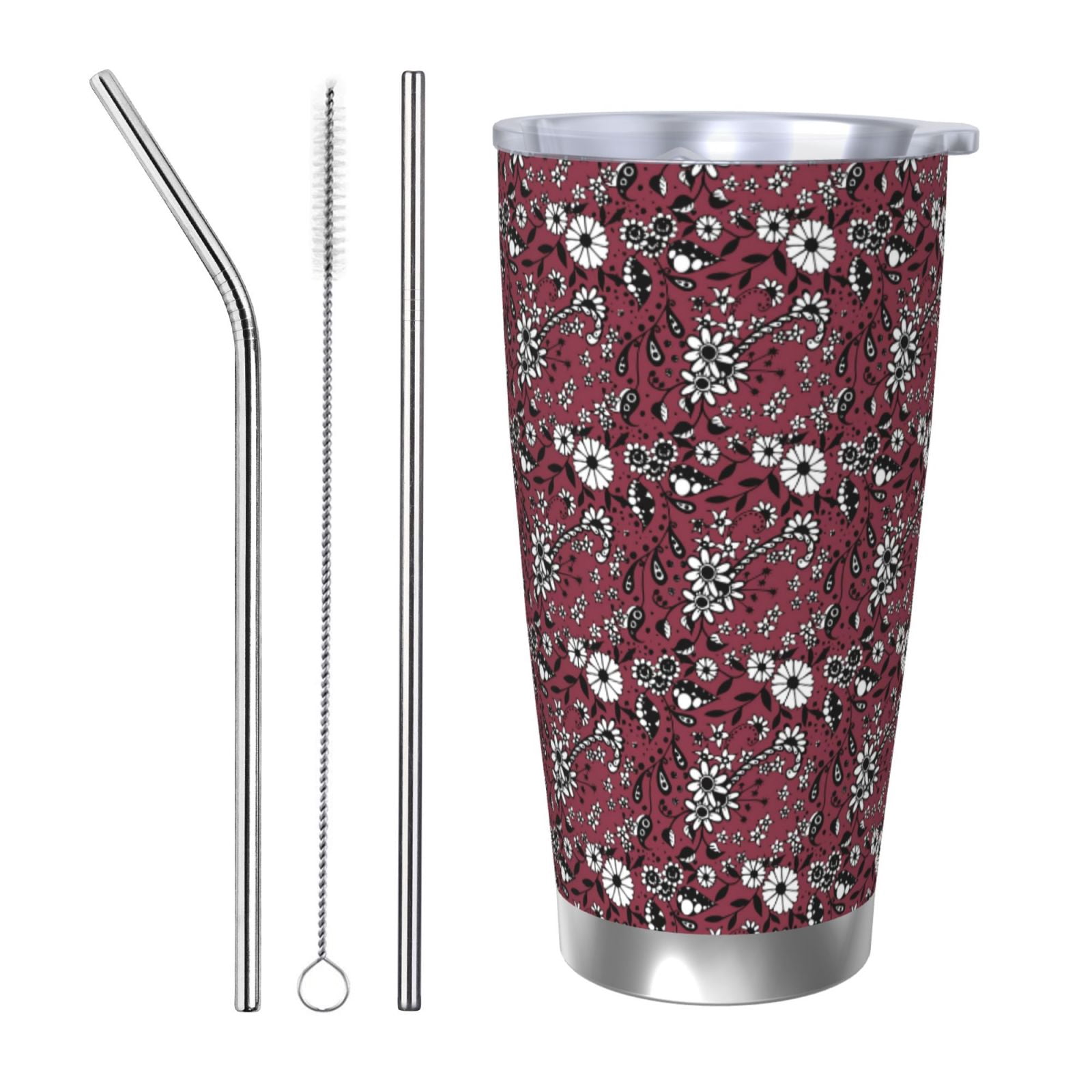 Gaeub Daisies Flowers Print 20-Ounce Stainless Steel Car Cup,Tumblers ...