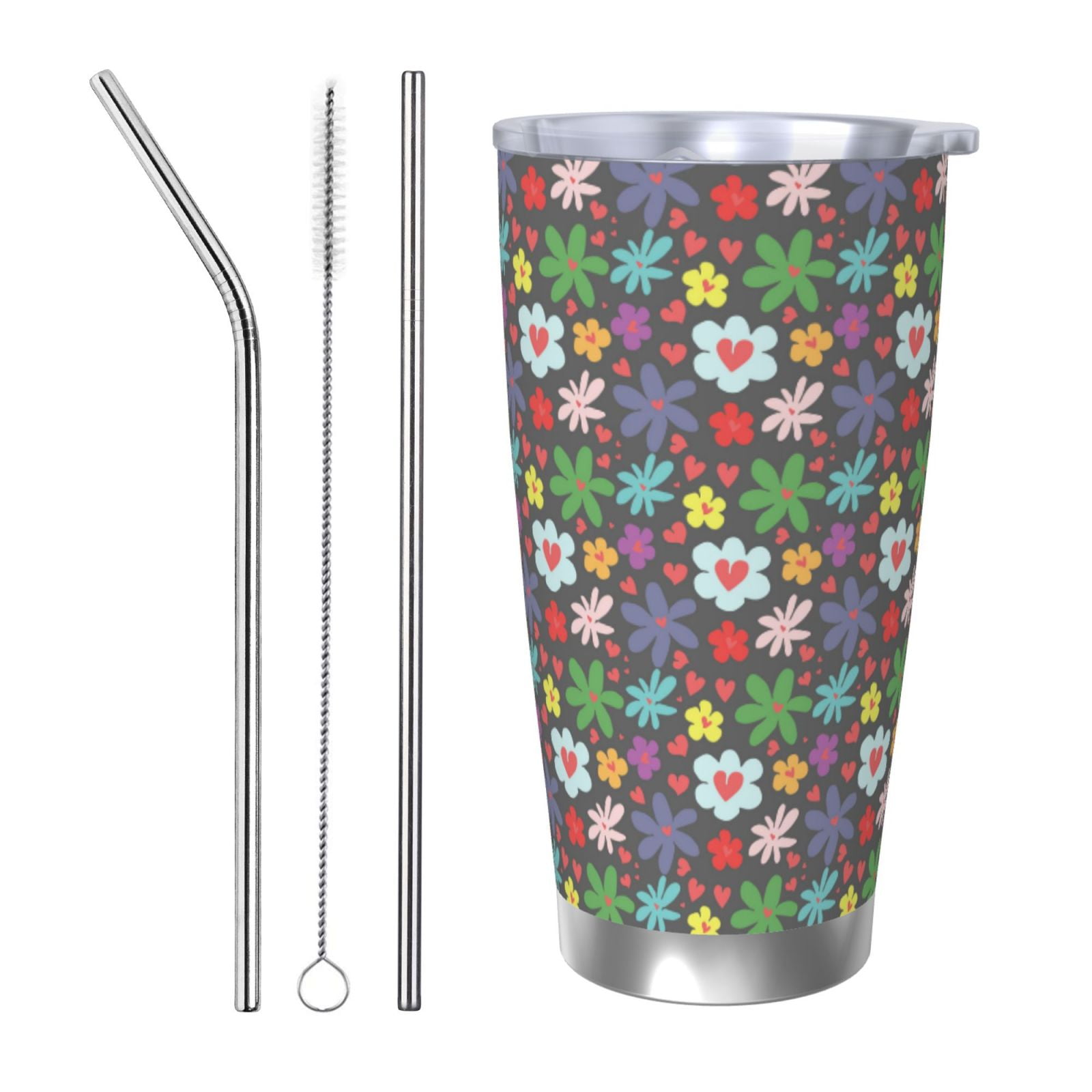 Gaeub Daisies Flowers Print 20-Ounce Stainless Steel Car Cup,Tumblers ...