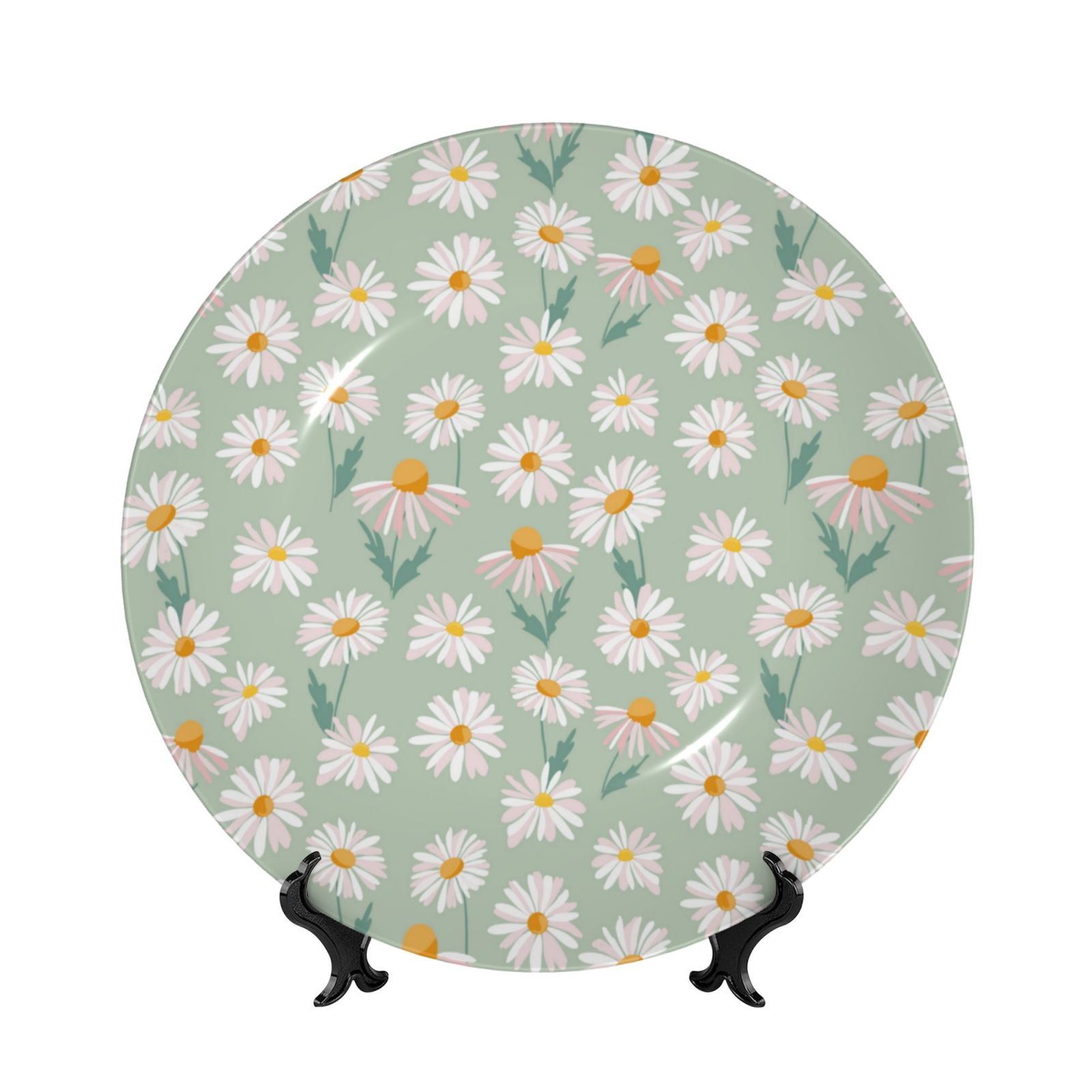 Gaeub Daisies Flowers Print Ceramic Plate,Dinner Plates,Bone China ...