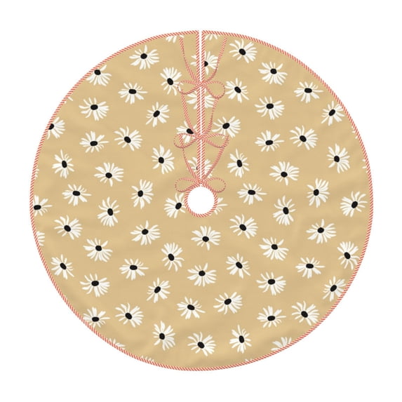 Gaeub Daisies Flowers Print Christmas Tree Skirt,Christmas Decorations ...