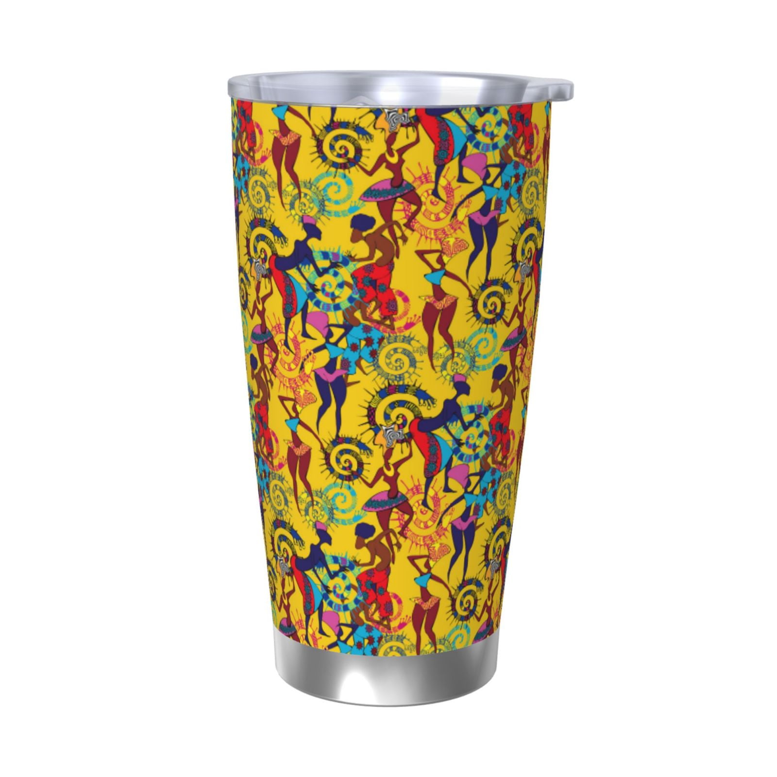 Gaeub Dancing African Womens Print 20-Ounce Stainless Steel Car Cup ...