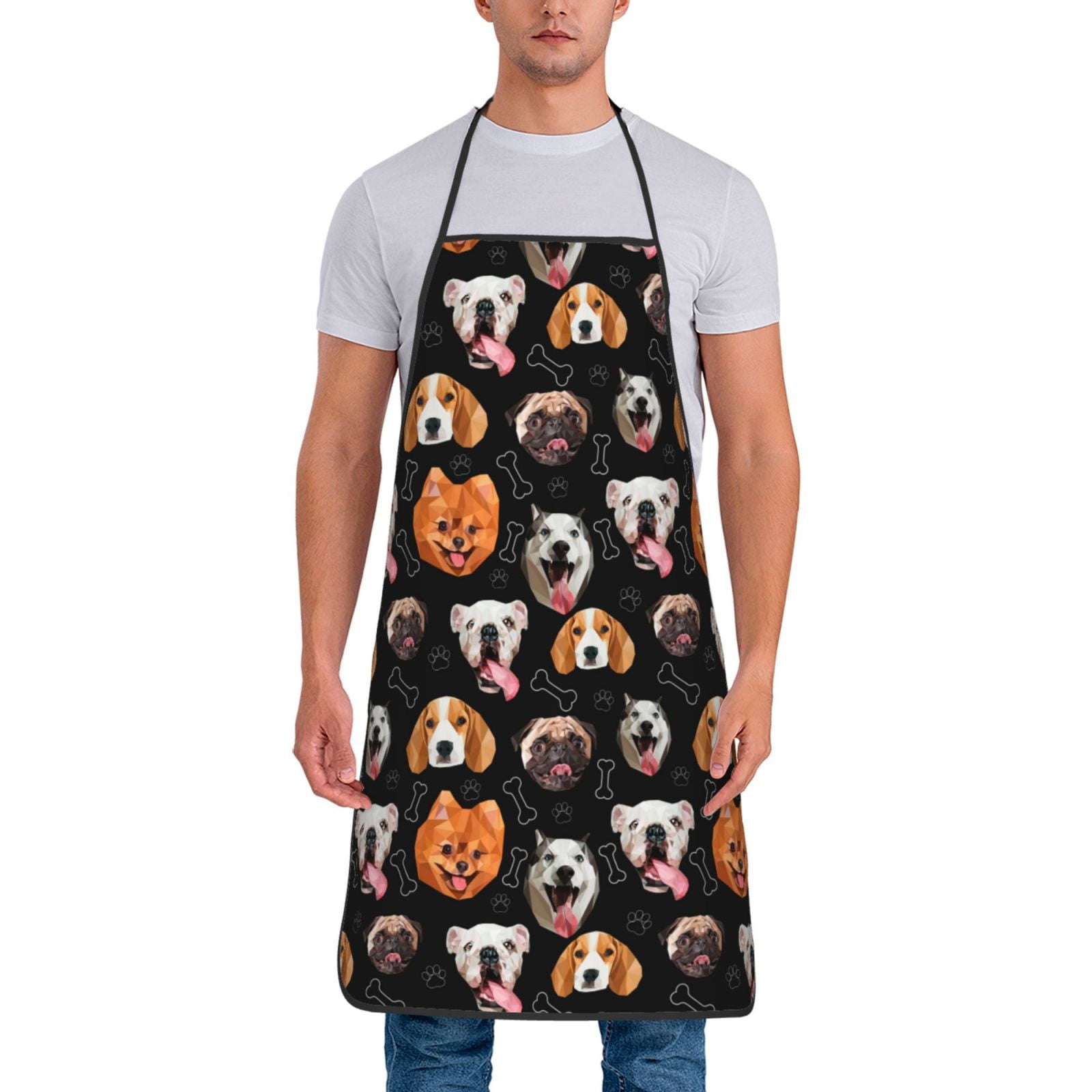 Gaeub Different Breeds Of Dogs Print Apron for Men and Women,Waterproof ...