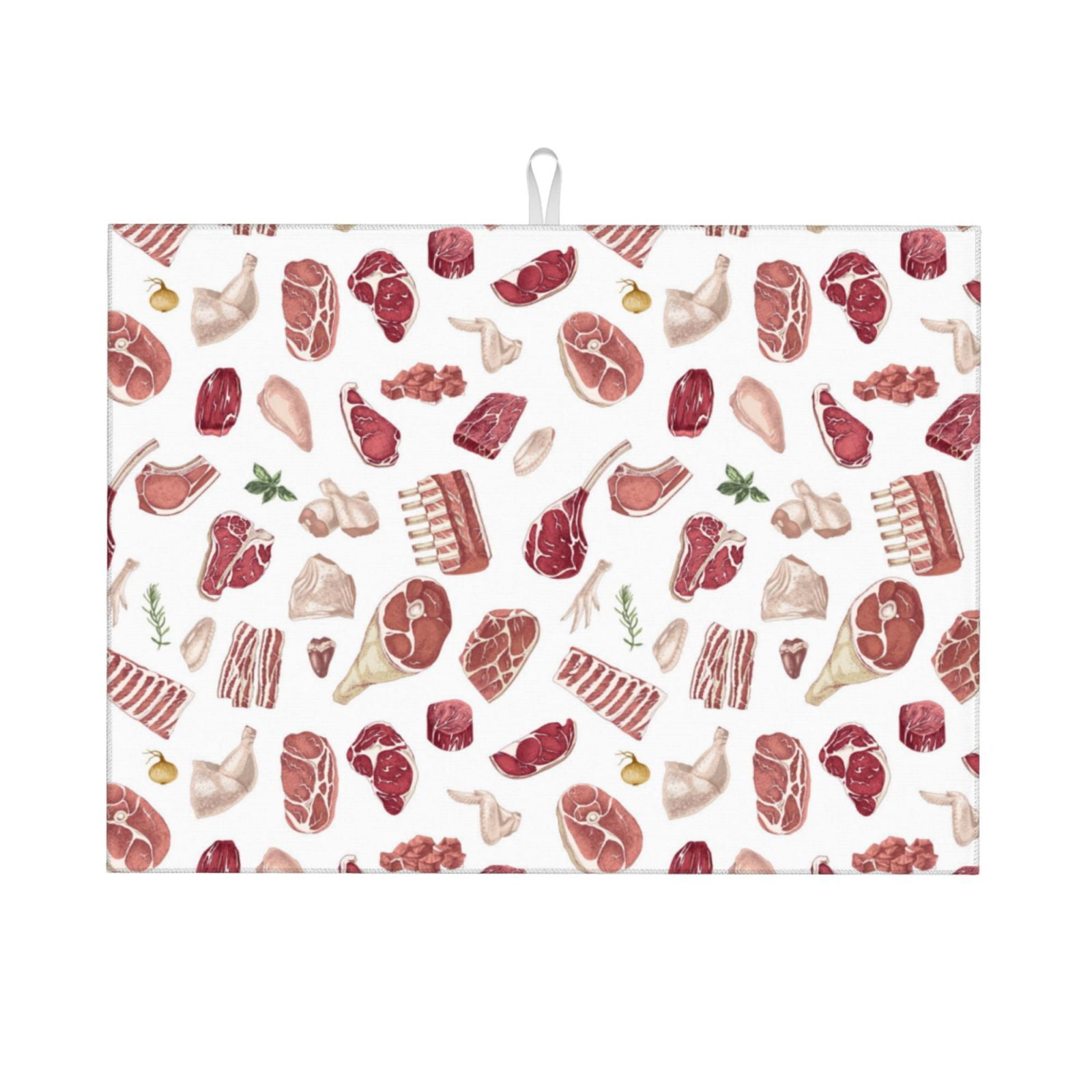 Gaeub Different Meat Print Dish Drying Mats For Kitchen Counter ...