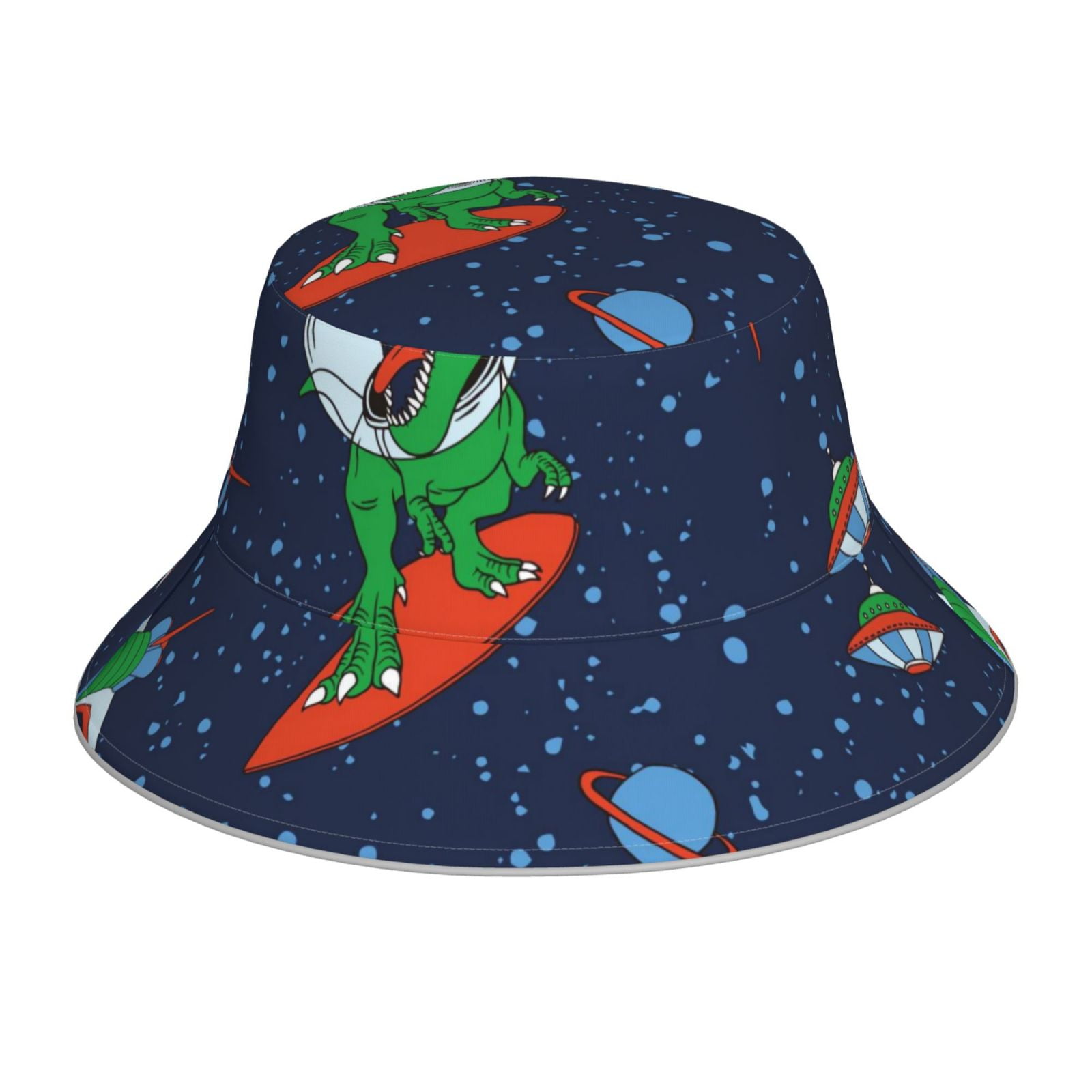 Gaeub Dinosaur Astronaut Space Surfing Printed Double Sided Reflective ...