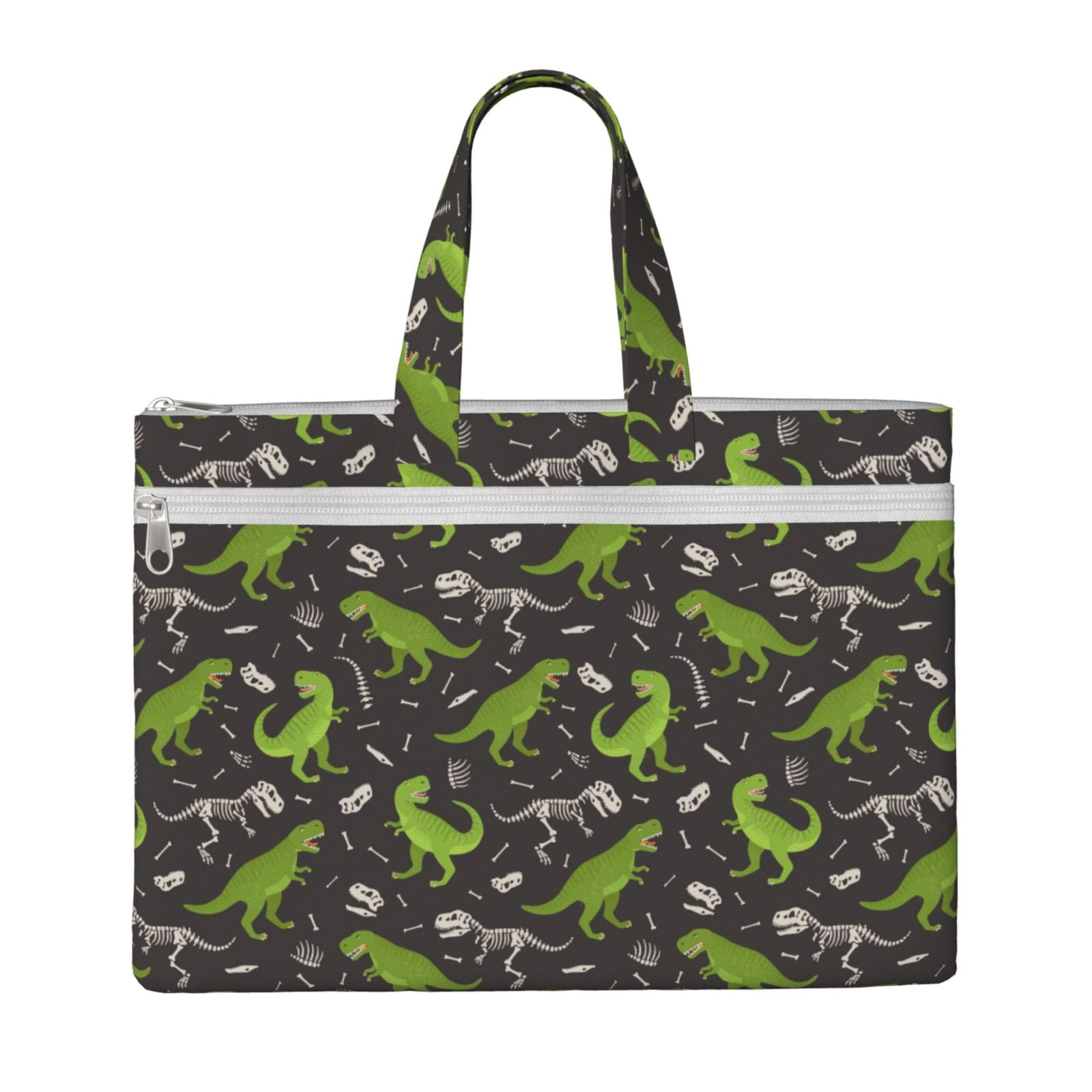 Gaeub Dinosaur Skeleton Print Canvas Tote File Bag,Laptop Tote Bag ...