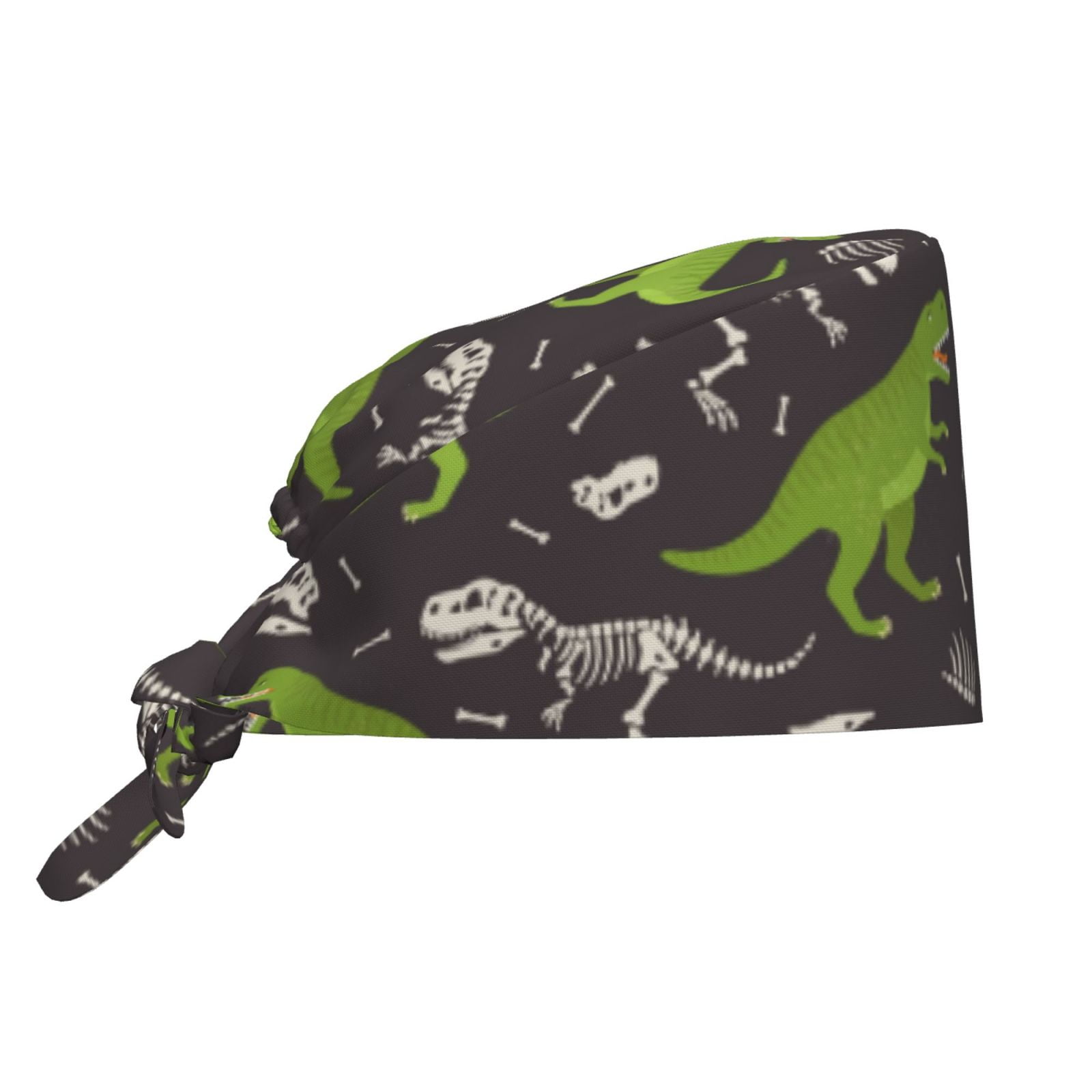 Gaeub Dinosaur Skeleton Print Cleaning Working Cap,Unisex Scrub Cap ...