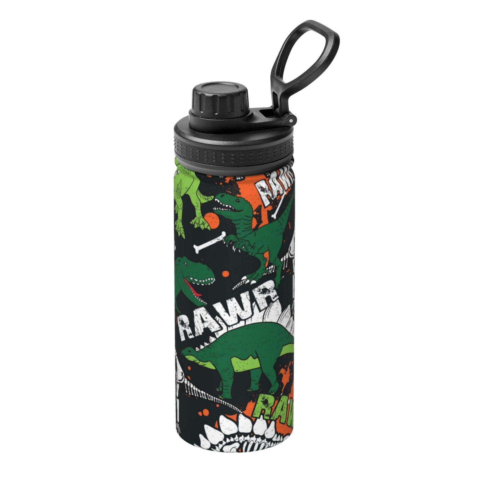 Gaeub Dinosaur Skeleton Print Stainless Steel Water Bottle,18oz Sports ...