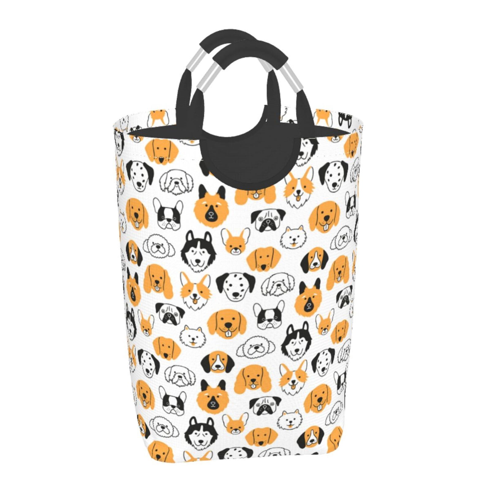 Gaeub Dog Faces Print 50L Large Laundry Hampers with Handles ...