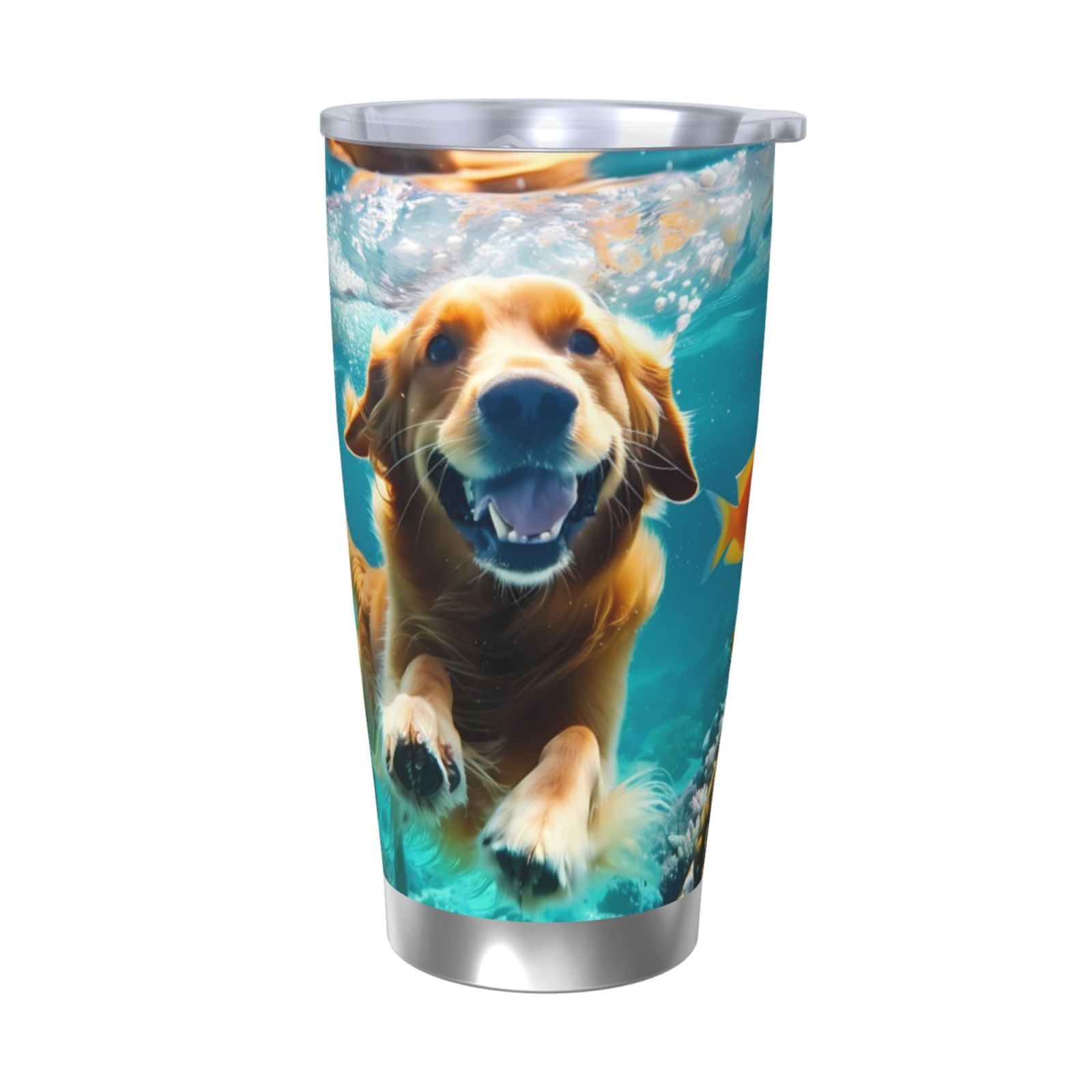 Gaeub Dog Underwater Adventure Print 20-Ounce Stainless Steel Car Cup ...