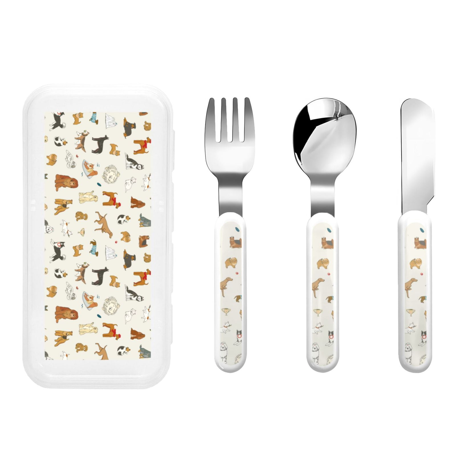 Gaeub Dogs Funny Pets Print 3-Piece Children Knife Spoon Fork Set ...