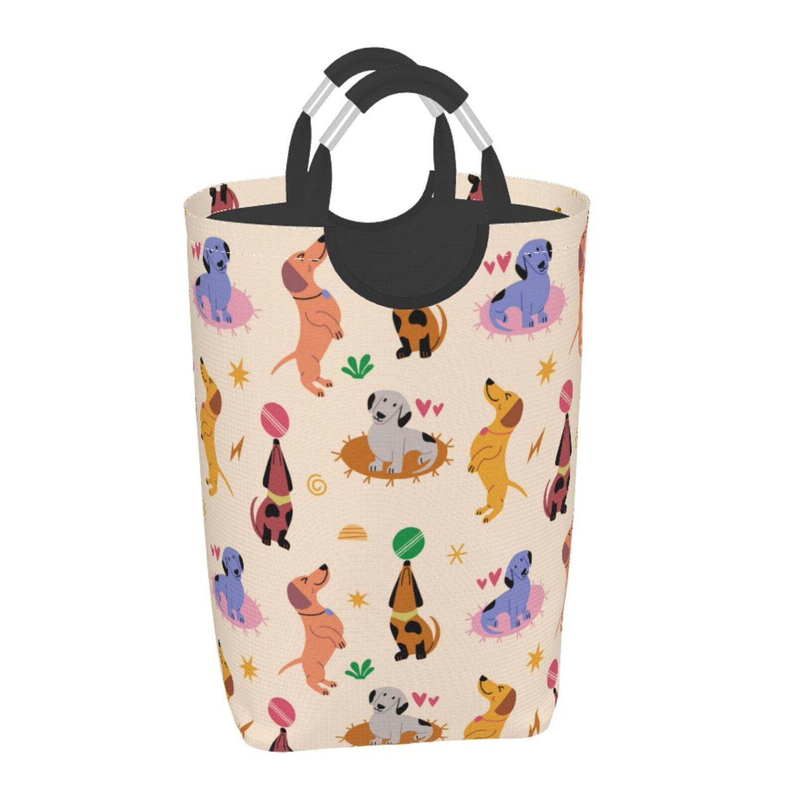 Gaeub Dogs In Different Poses Print 50L Large Laundry Hampers with ...