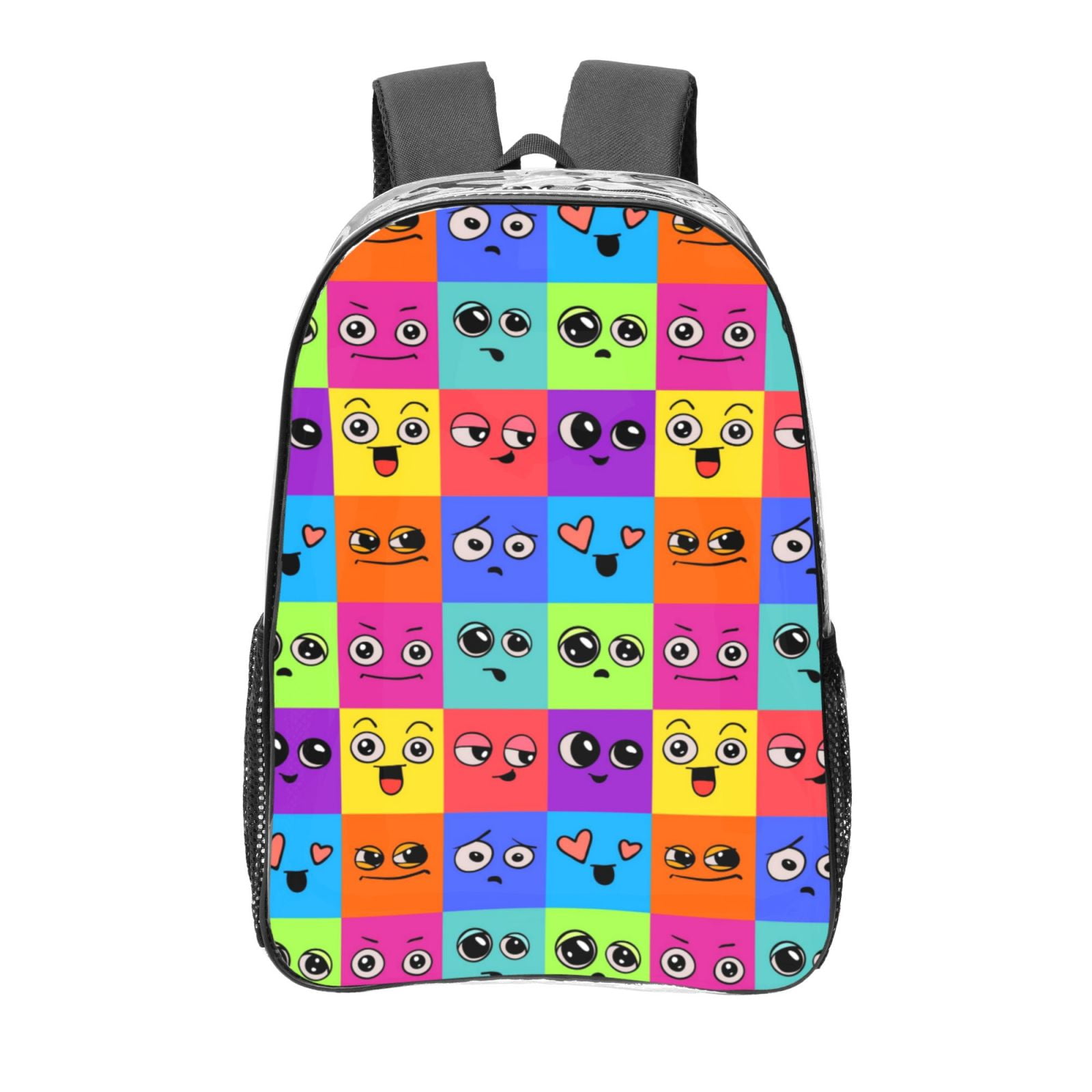 Gaeub Doodle Faces Emotions Print Clear Backpack ,Clear Transparent ...