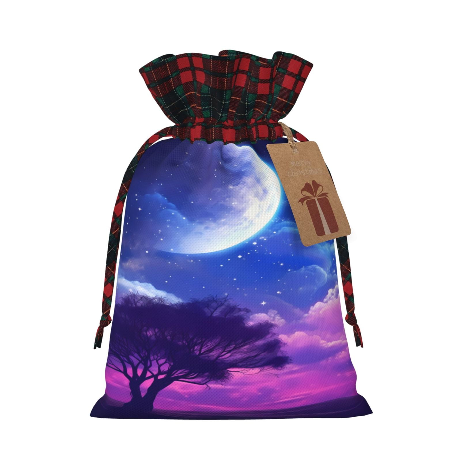 Gaeub Dreamy Colorful Starry Sky Print Christmas Gift Bag with ...