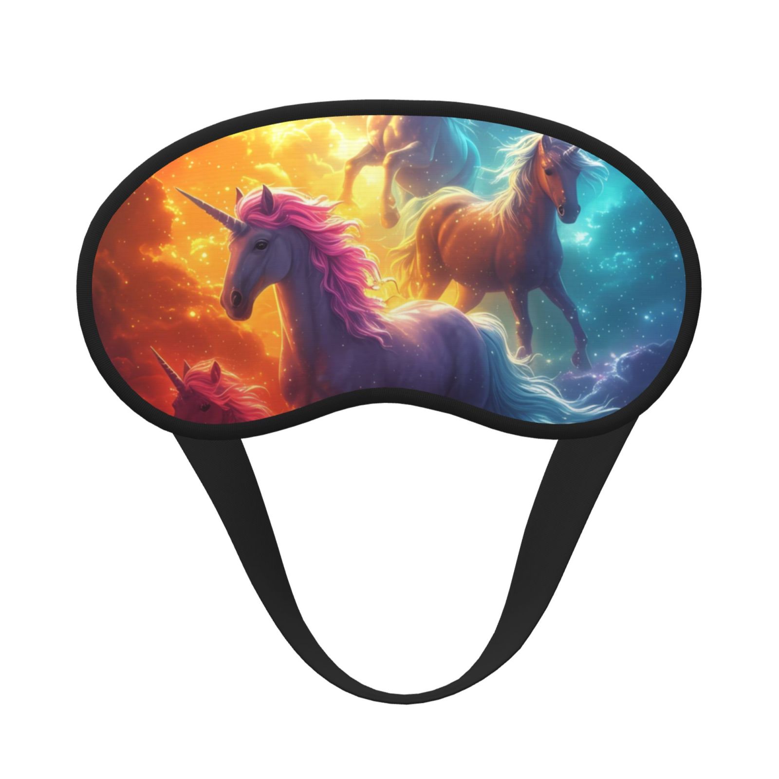 Gaeub Dreamy Night Sky White Horse Printed Sleep Mask, Eye Masks for ...