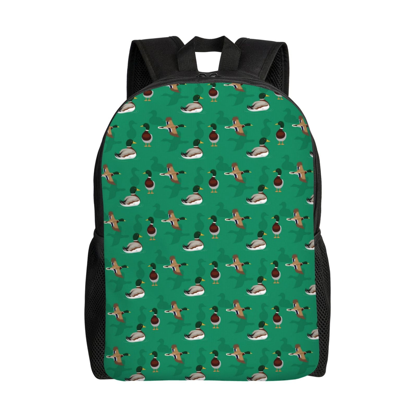 Gaeub Duck Mallard Flying Pose Print Unisex Backpacks, College Bookbag ...