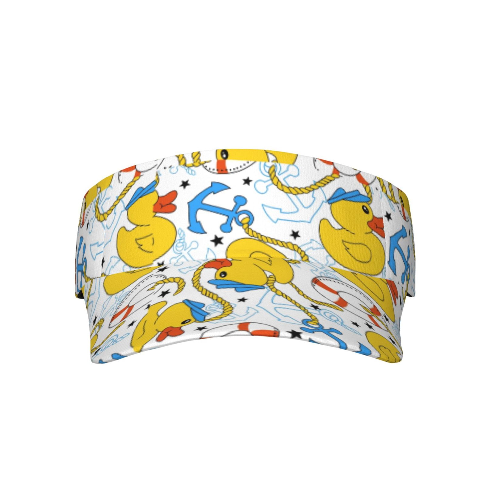 Gaeub Ducks and Anchors Sun Visor Hats with Empty Top and Adjustable ...