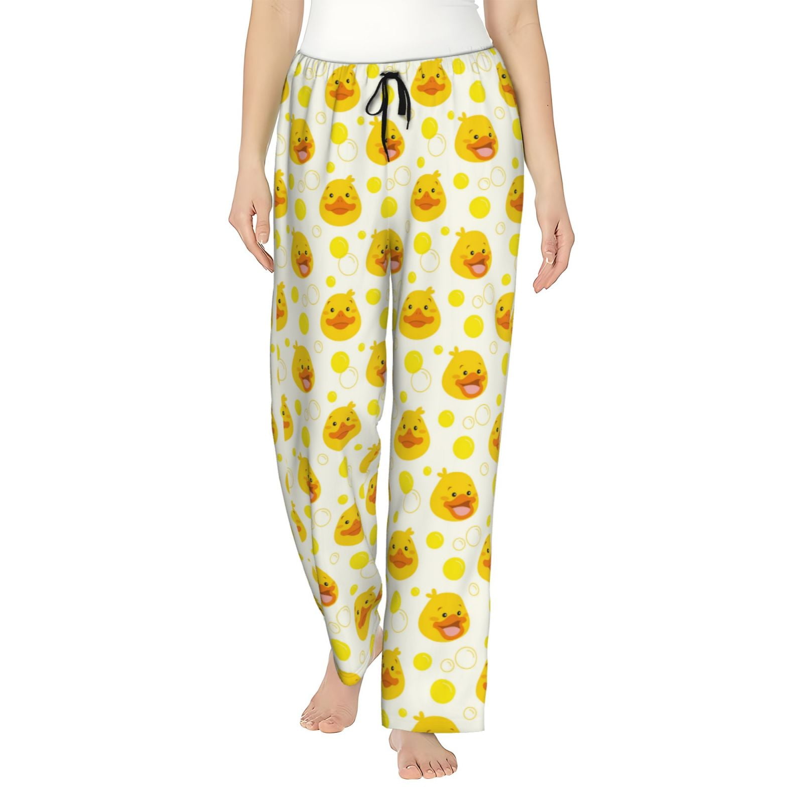 Gaeub Ducky Cartoon Soft Pajama Pants for Women, Wide Leg Comfy Casual ...
