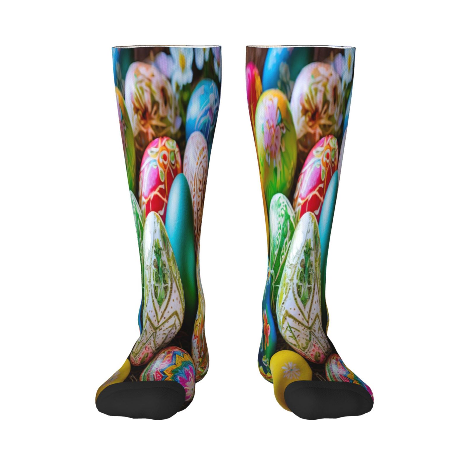 Gaeub Easter Eggs Printed Design Socks Stretchy High Tube Socks for Men ...