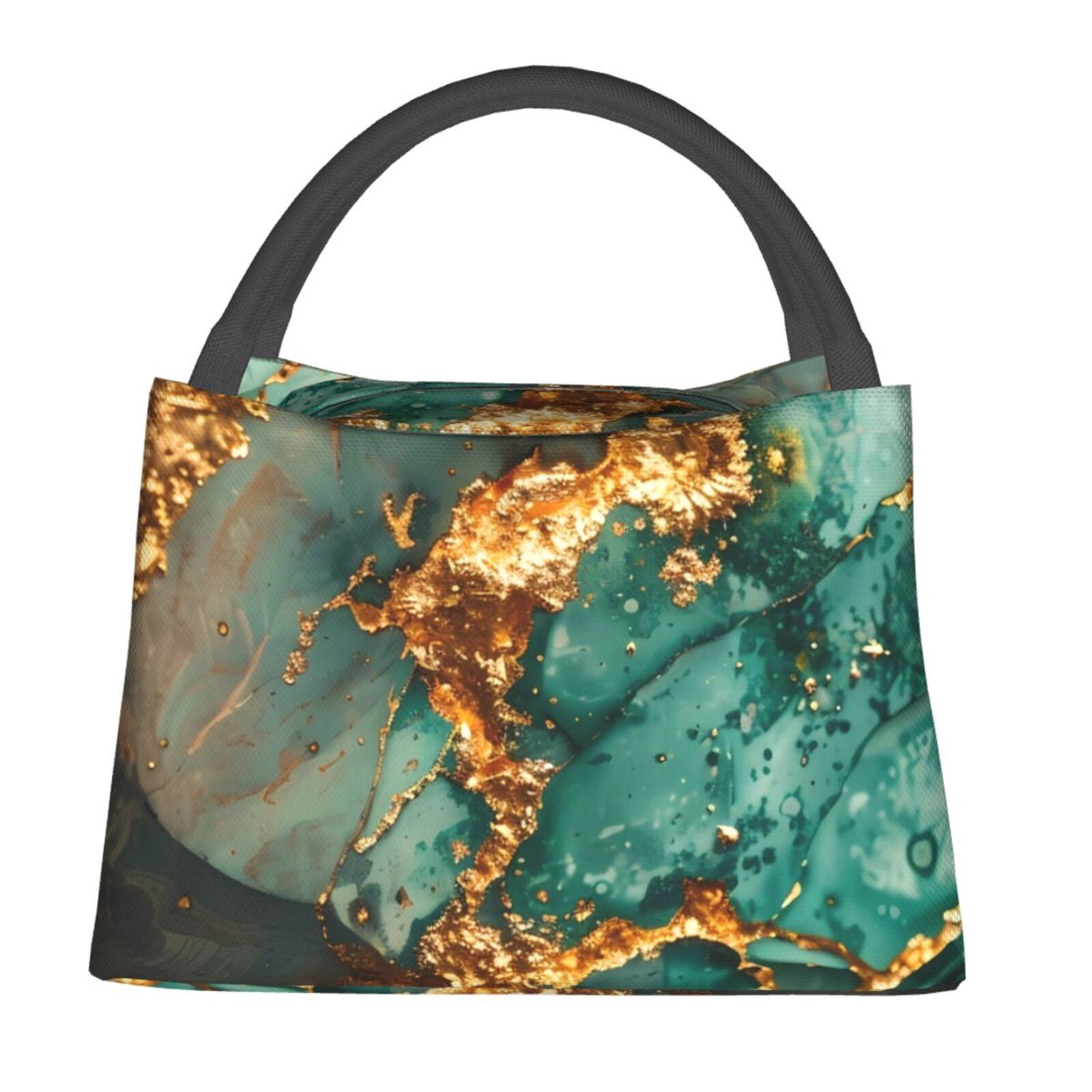 Gaeub Emerald Color Gold Marble Collapsible Cooler Bag Insulated ...