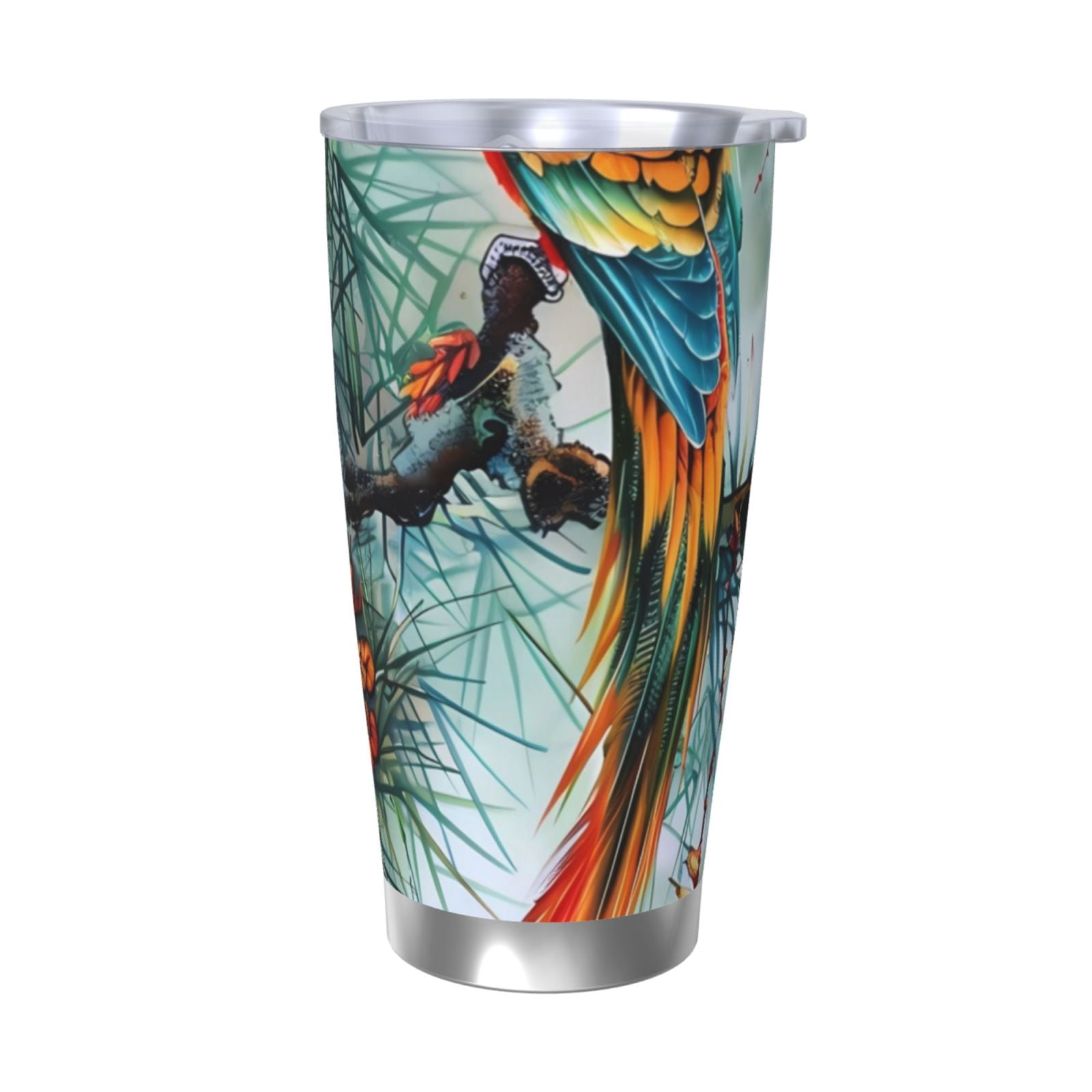 Gaeub Exotic Birds Forest Print 20-Ounce Stainless Steel Car Cup ...