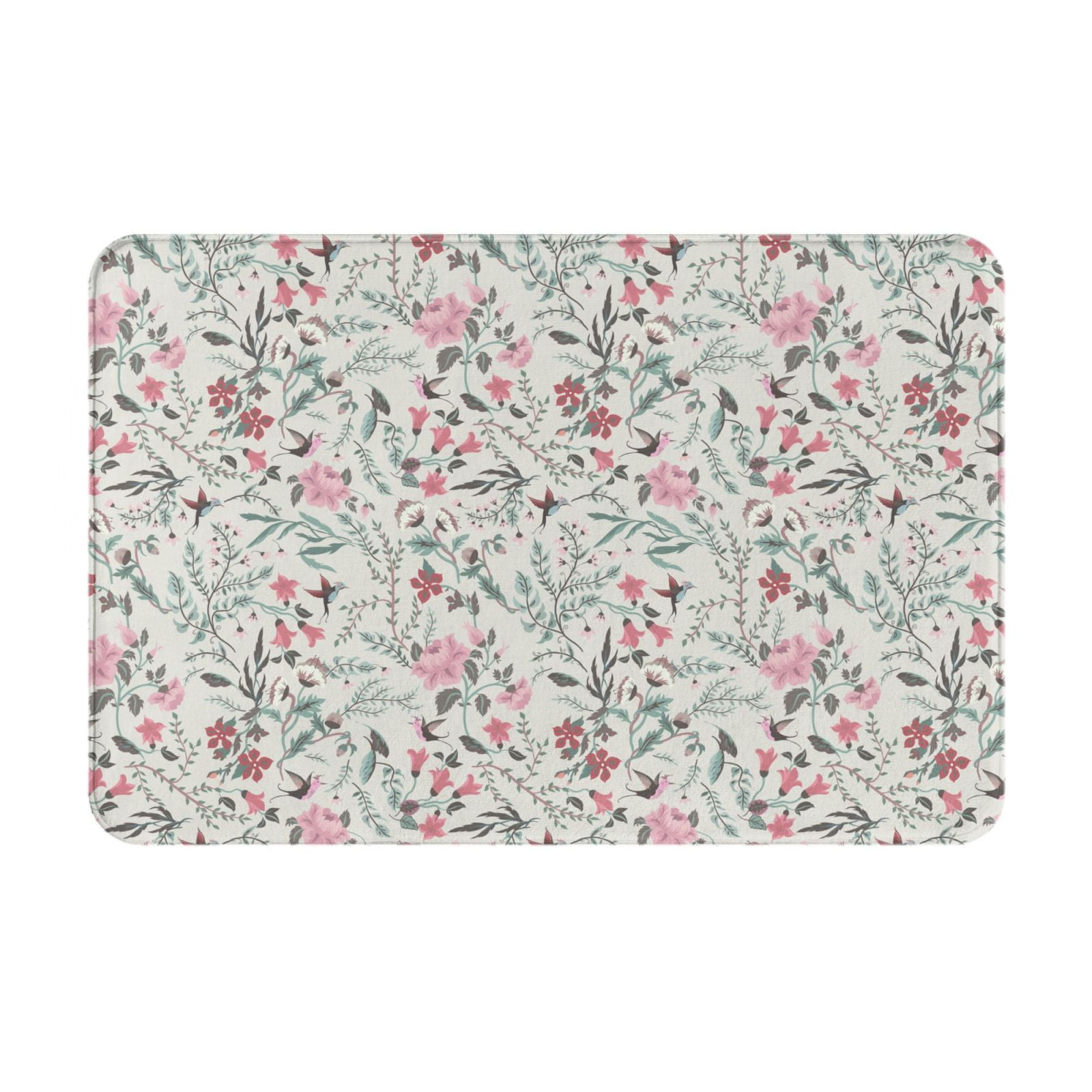 Gaeub Fairy Floral Print Door Mat with Heavy Duty Backing,Welcome Mats ...