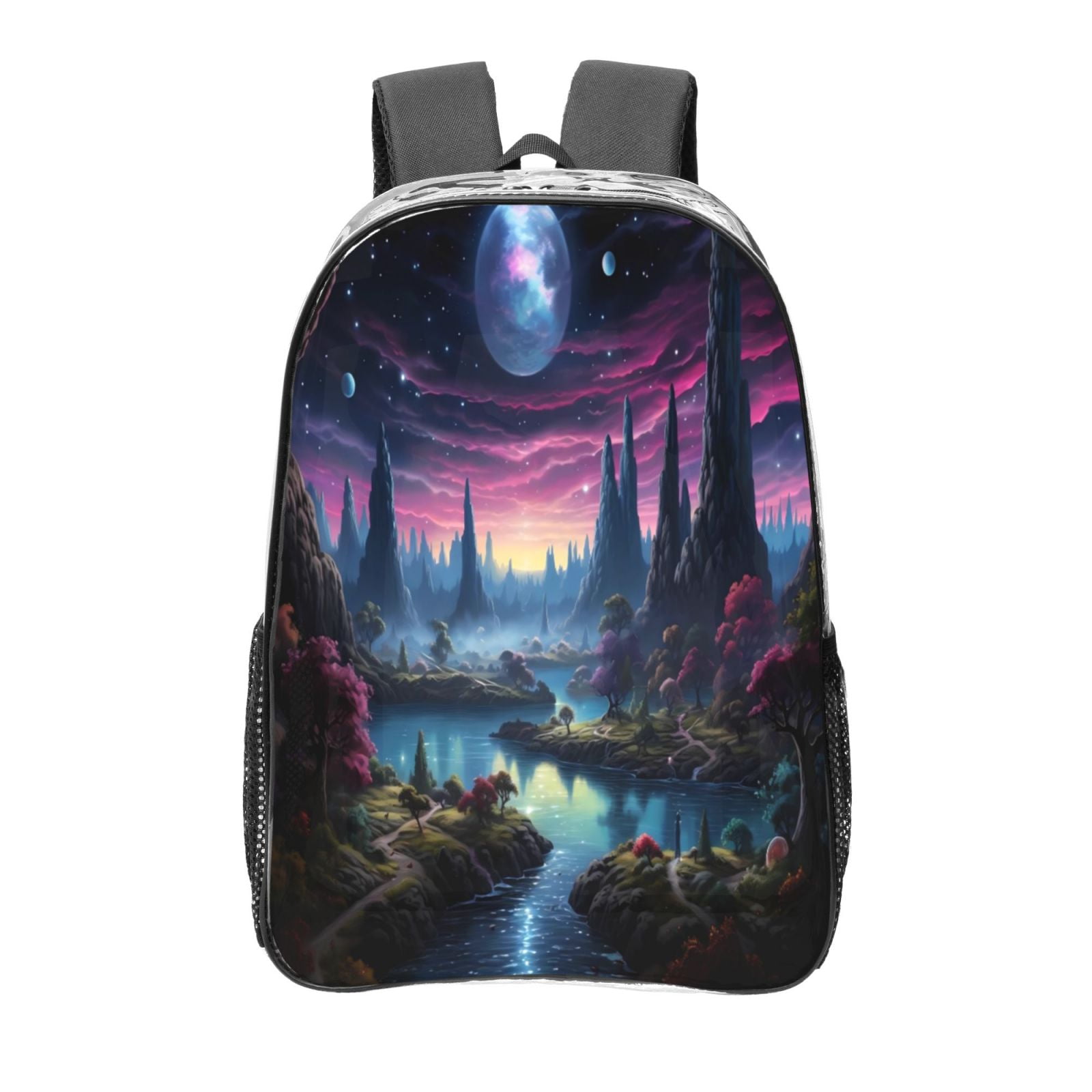 Gaeub Fantasy Landscape Starry Night Print Clear Backpack ,Clear ...