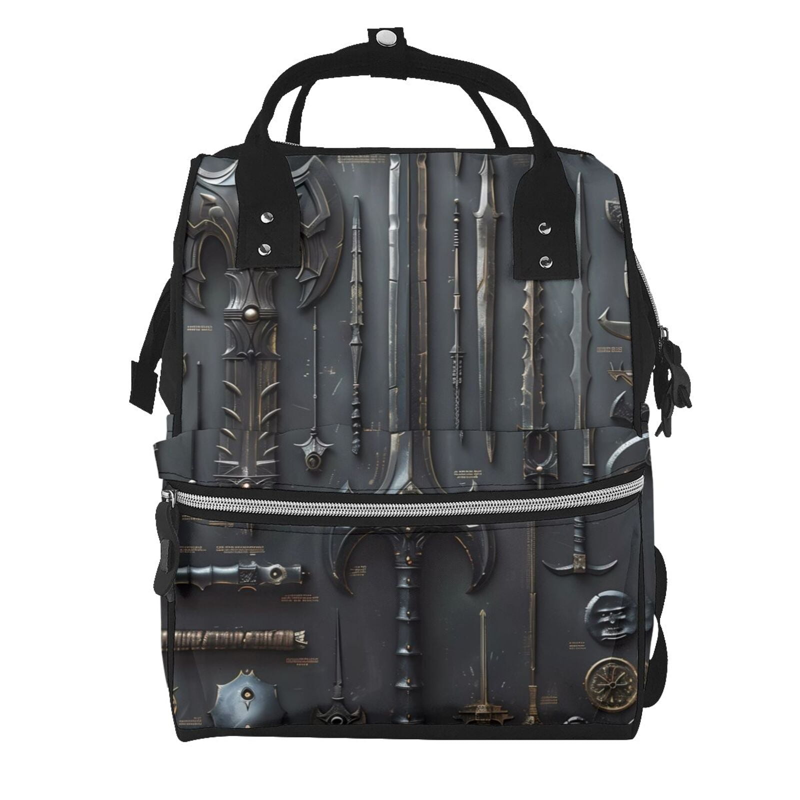 Gaeub Fantasy Medieval Weaponry Print Mummy Diaper Bag Backpack,Durable ...