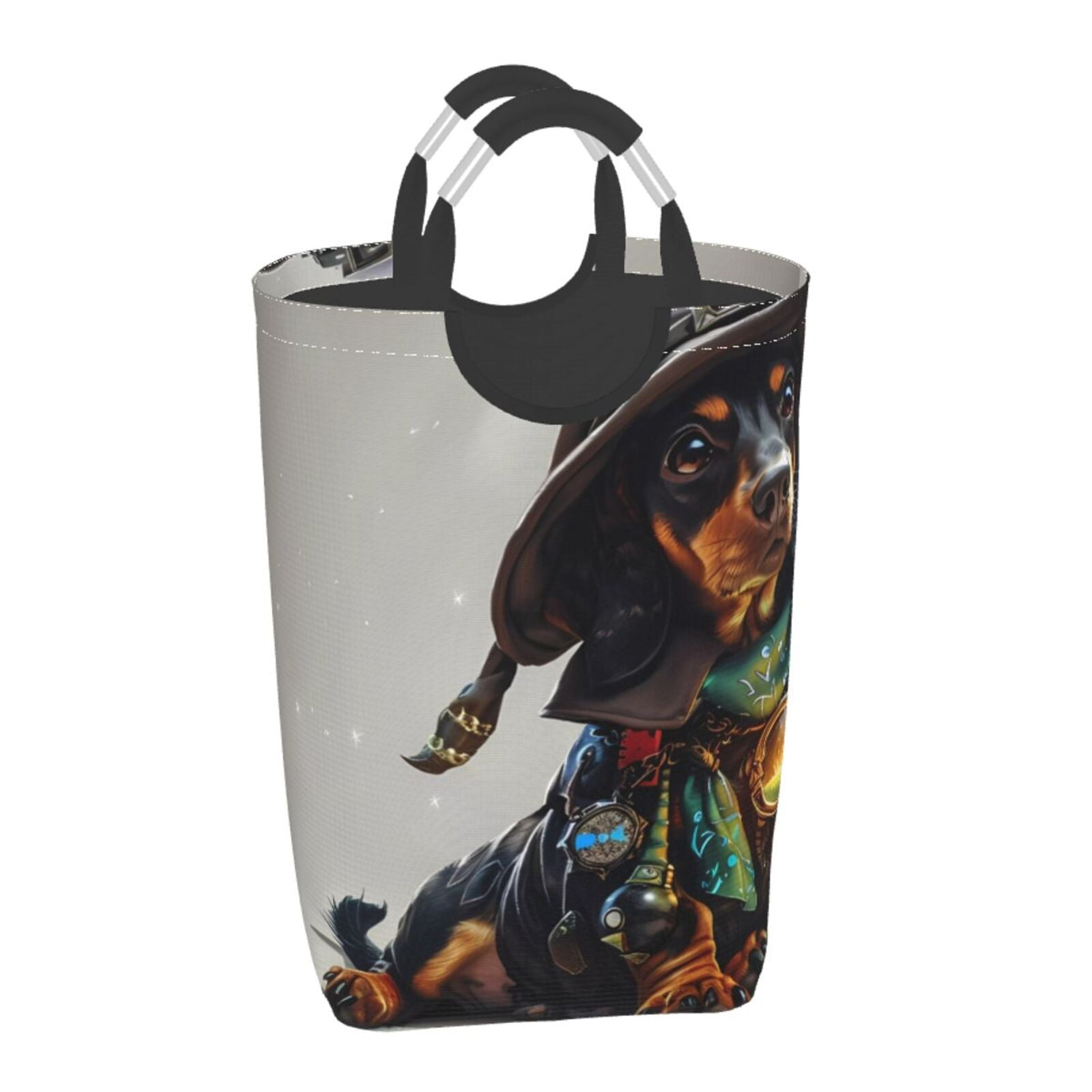 Gaeub Fantasy Wizard Dog Art Print 50L Large Laundry Hampers with ...