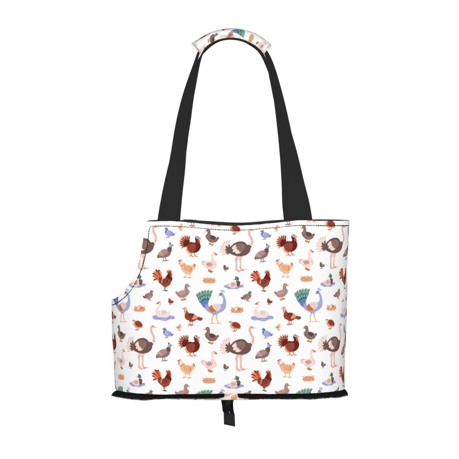 Gaeub Farm Birds Goose Print Purse Carrier with Safety Tether For Small ...