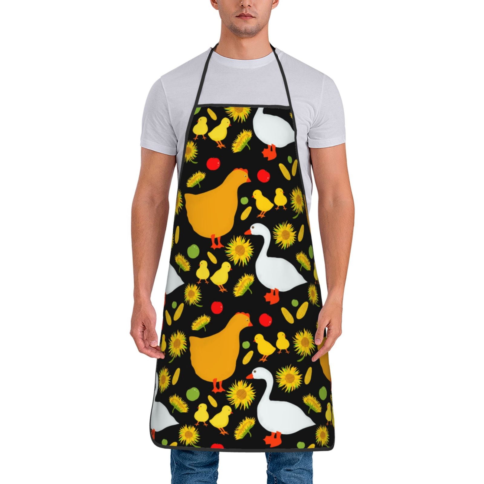 Gaeub Farm Goose Print Apron for Men and Women,Waterproof Apron for ...