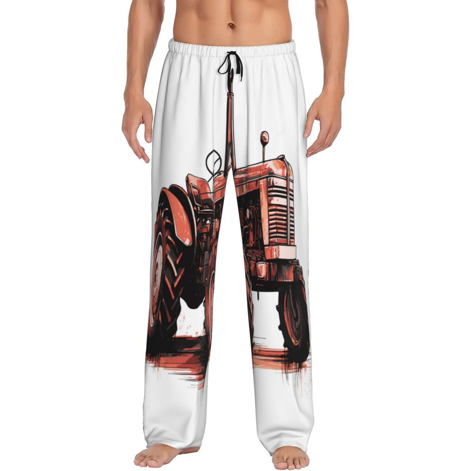 Gaeub Farm Tractor Print Men's Soft Pajama Pants with Elastic Waist ...