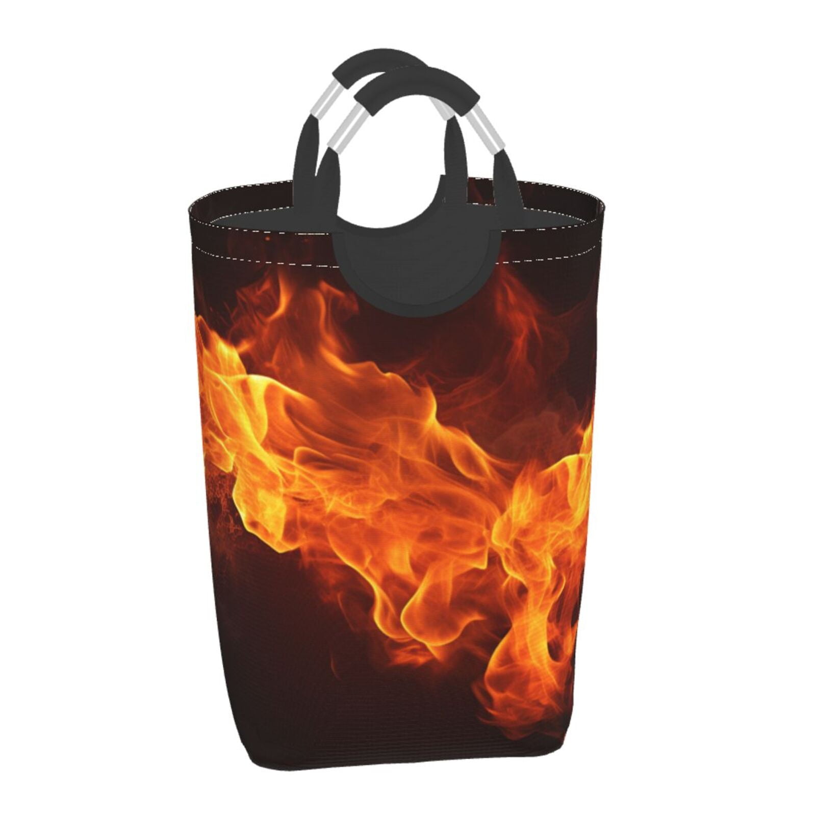 Gaeub Fiery Orange Flames Energy Print 50L Large Laundry Hampers with ...