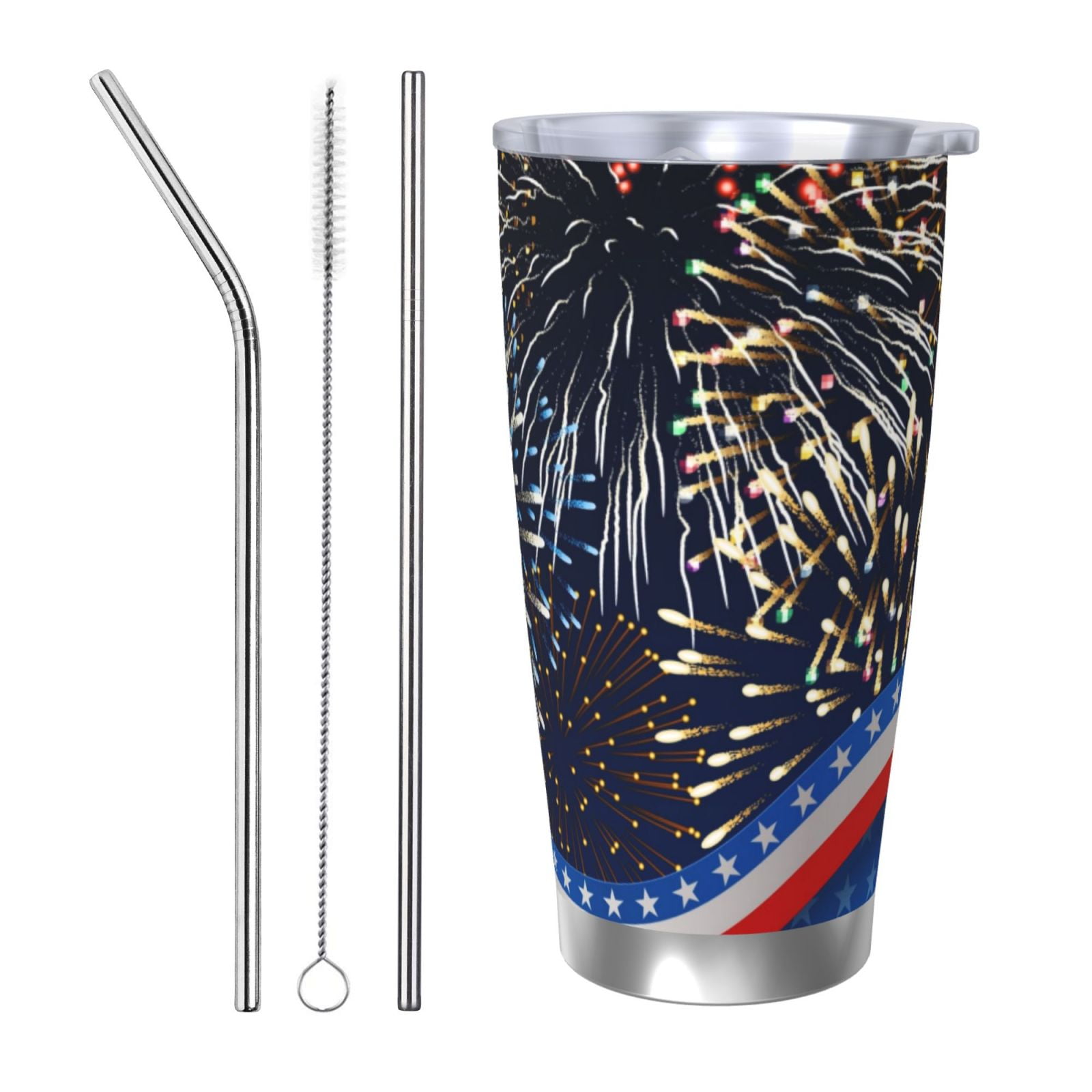 Gaeub Fireworks Print 20-Ounce Stainless Steel Car Cup,Tumblers Cups ...