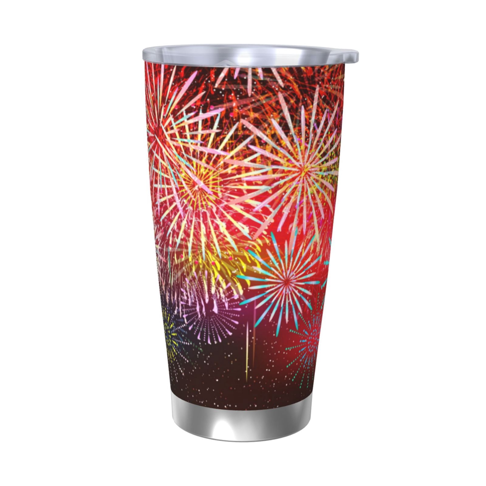 Gaeub Fireworks Print 20-Ounce Stainless Steel Car Cup,Tumblers Cups ...