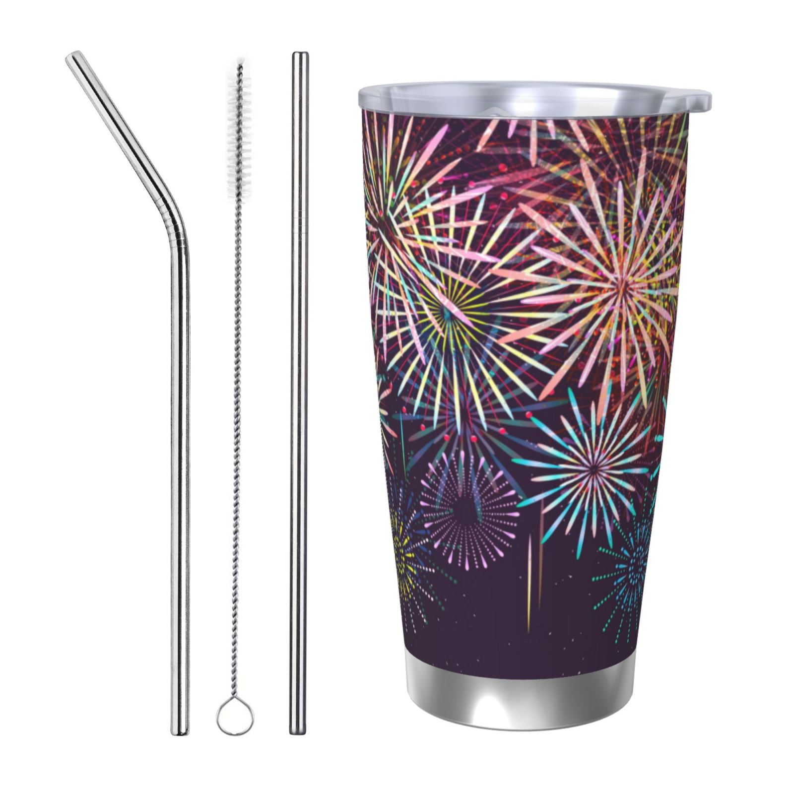 Gaeub Fireworks2 Print 20-Ounce Stainless Steel Car Cup,Tumblers Cups ...