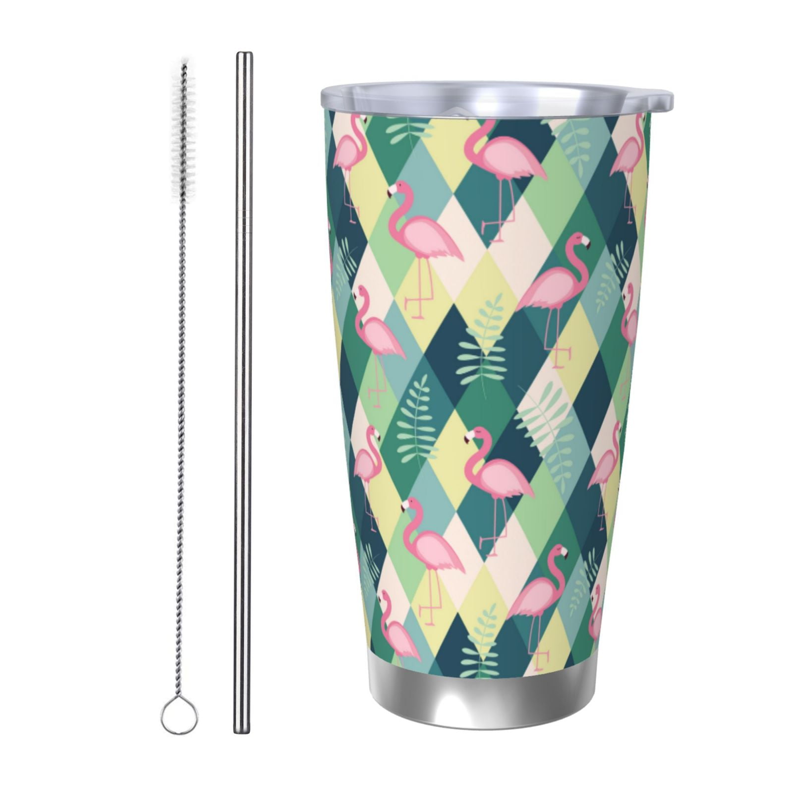 Gaeub Flamingo Print 20-Ounce Stainless Steel Car Cup,Tumblers Cups ...