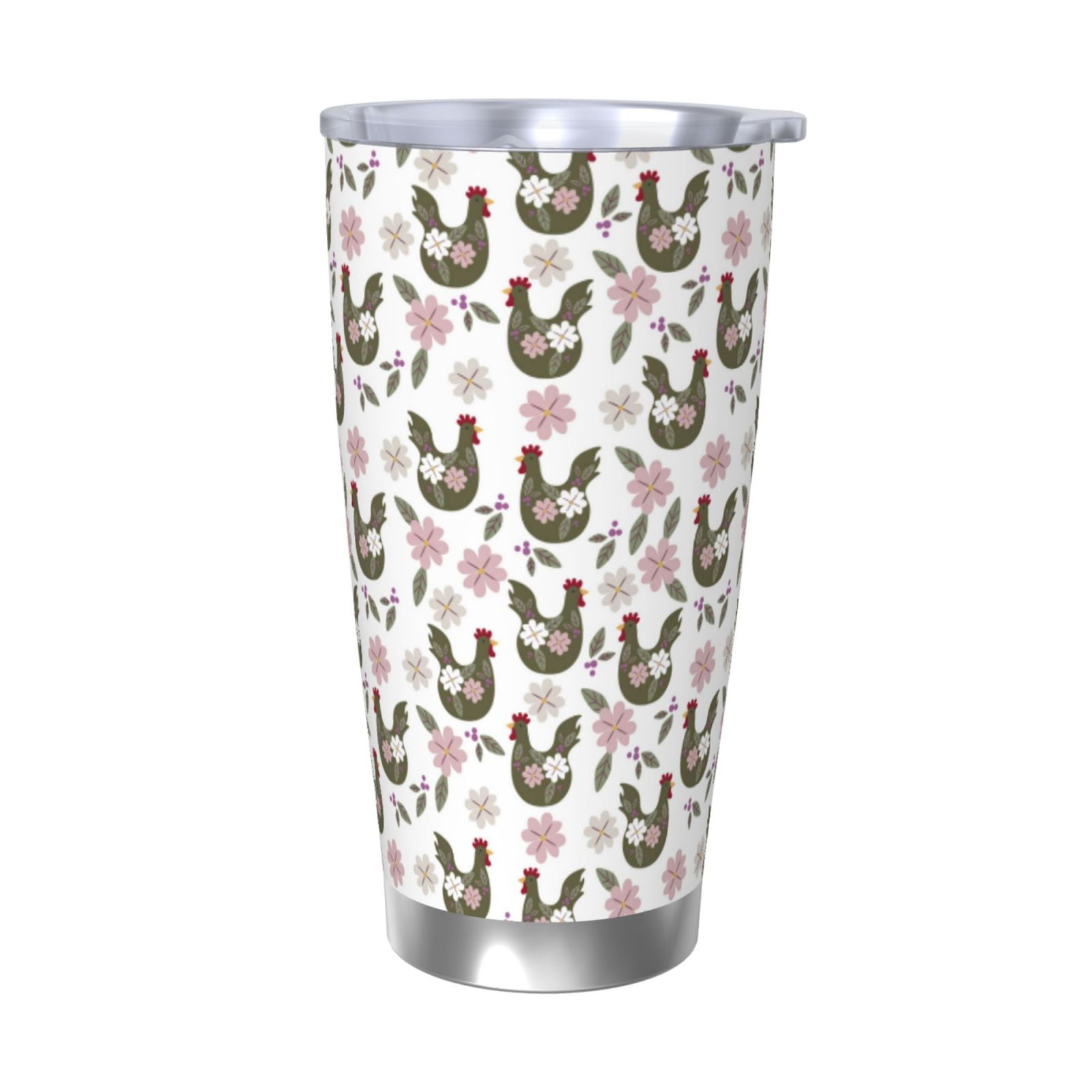 Gaeub Flowe Rooster Print 20-Ounce Stainless Steel Car Cup,Tumblers ...