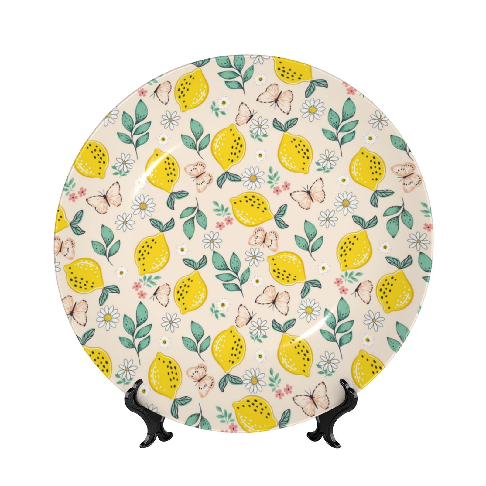 Gaeub Flowers and Butterflies Print Ceramic Plate,Dinner Plates,Bone ...